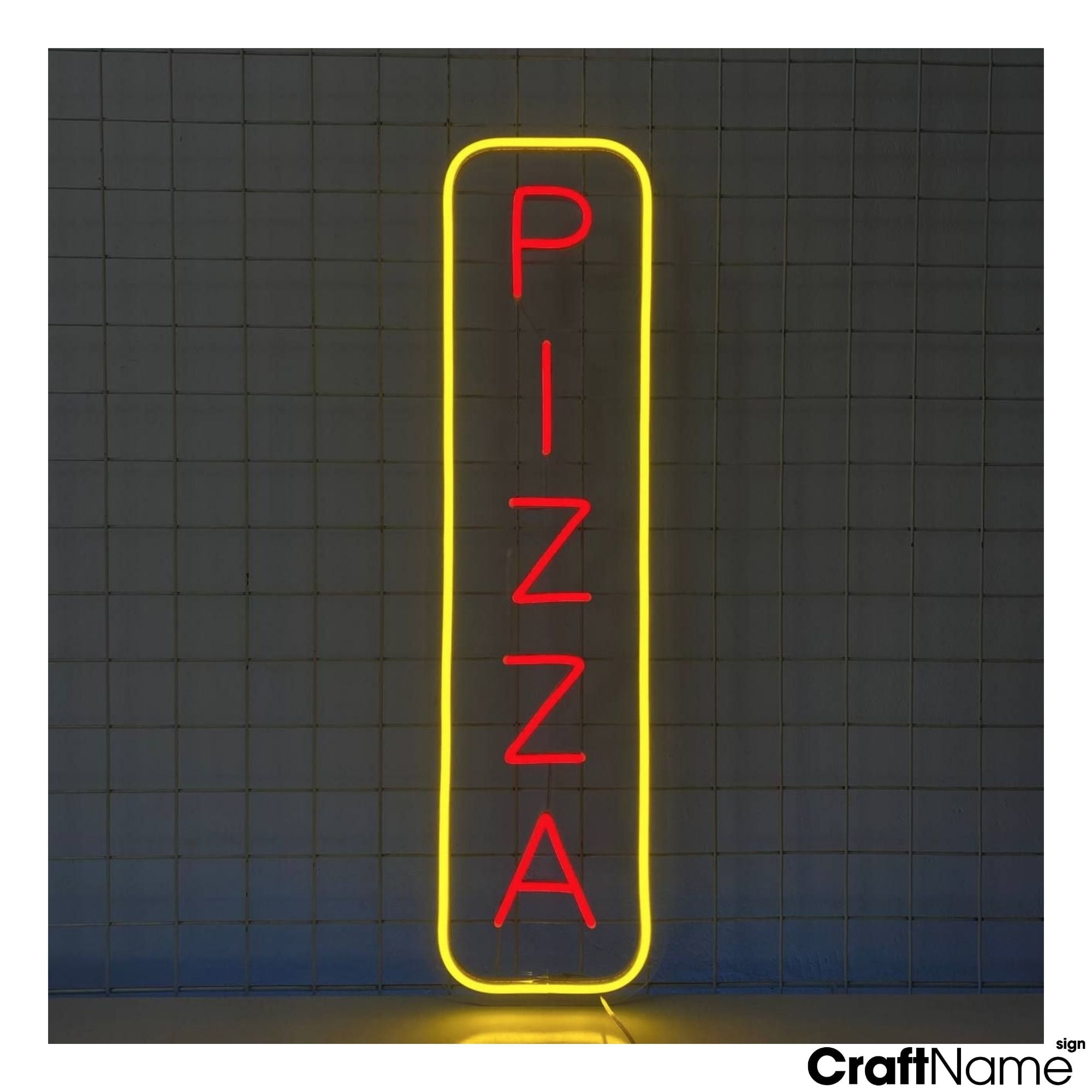 Craftnamesign Pizza Neon Light Sign, Pizza Shop Wall Art, Pizzeria LED ...