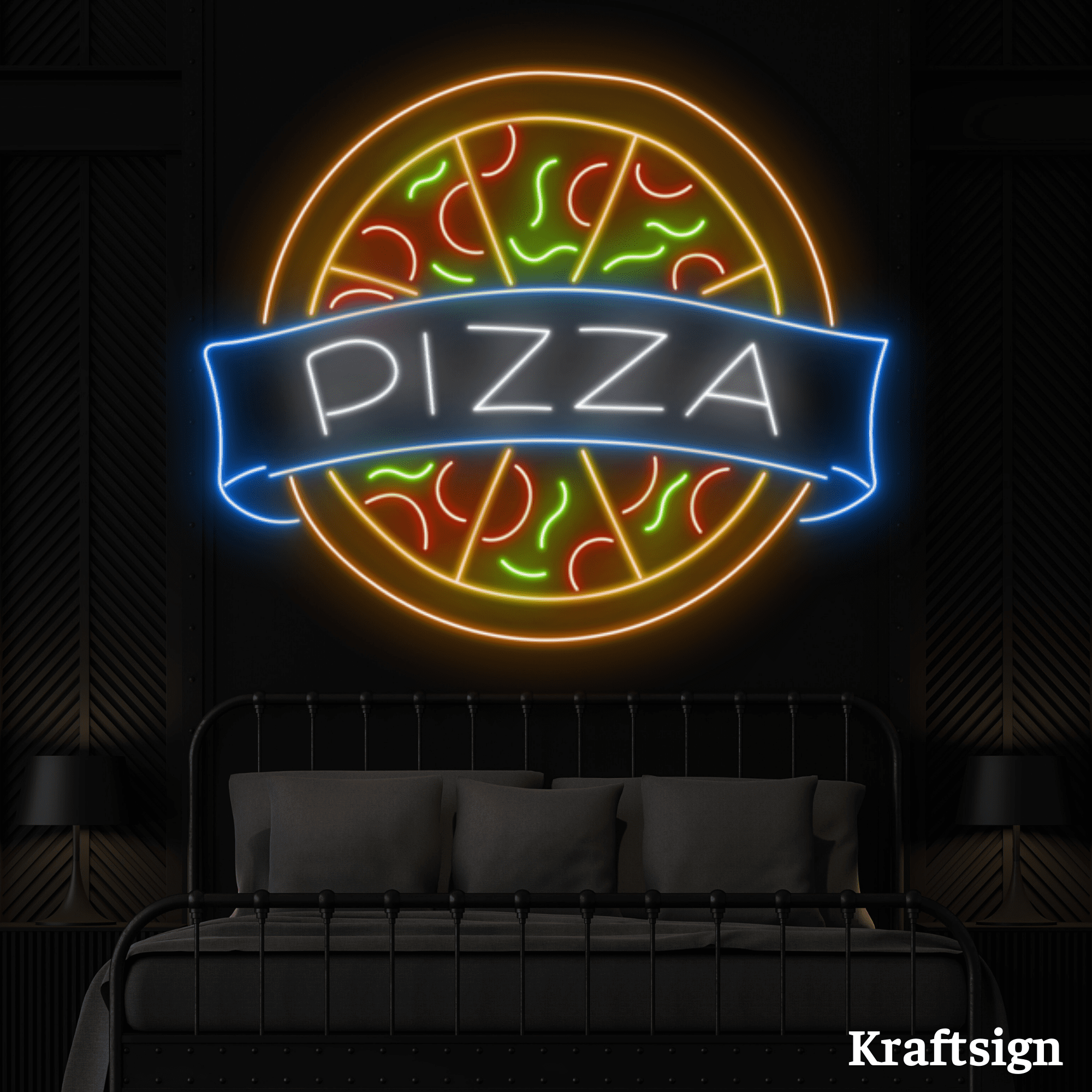 Craftnamesign Pizza Neon Sign, Pizza Italian Restaurant Decor, Pizza ...