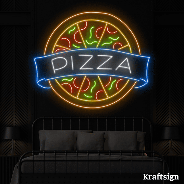 Craftnamesign Pizza Neon Sign, Pizza Italian Restaurant Decor, Pizza ...