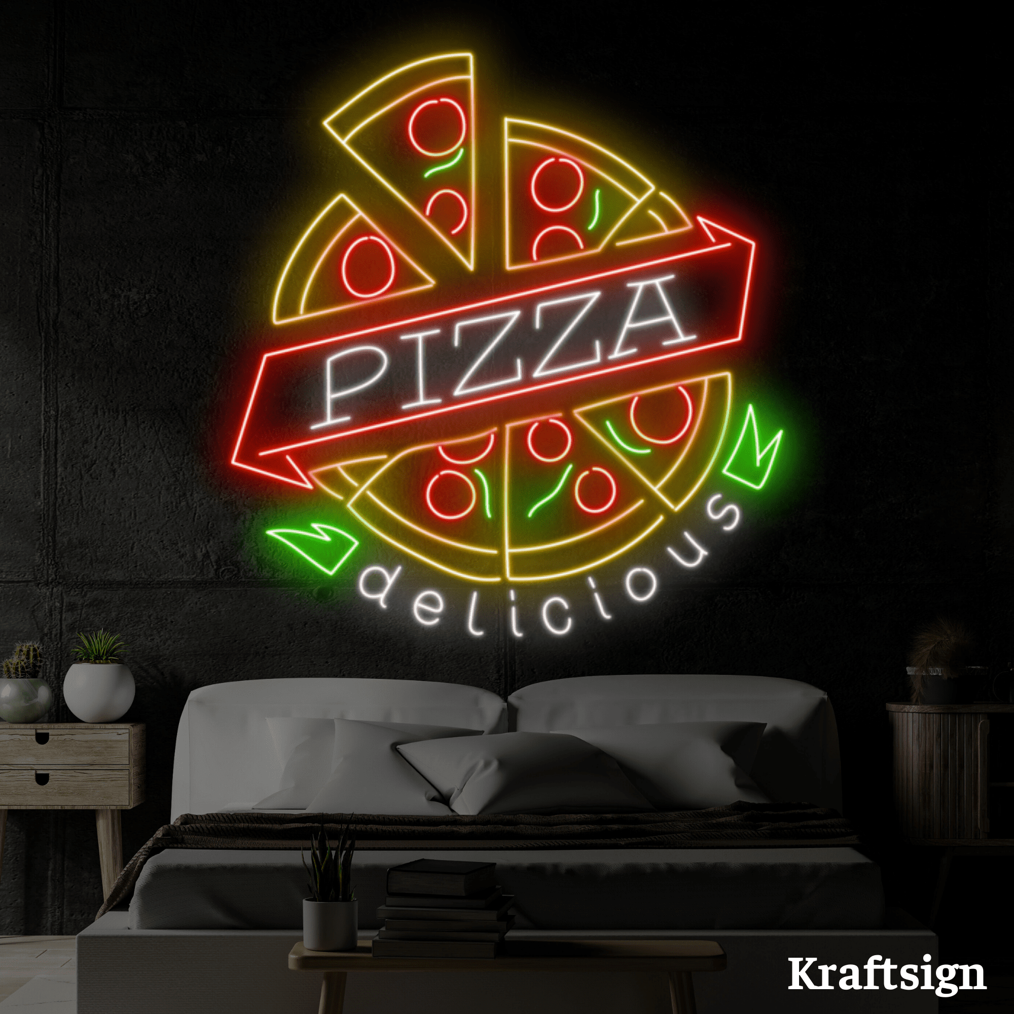 Craftnamesign Pizza Neon Sign, Pizza Restaurant Decor, Pizza Shop LED ...