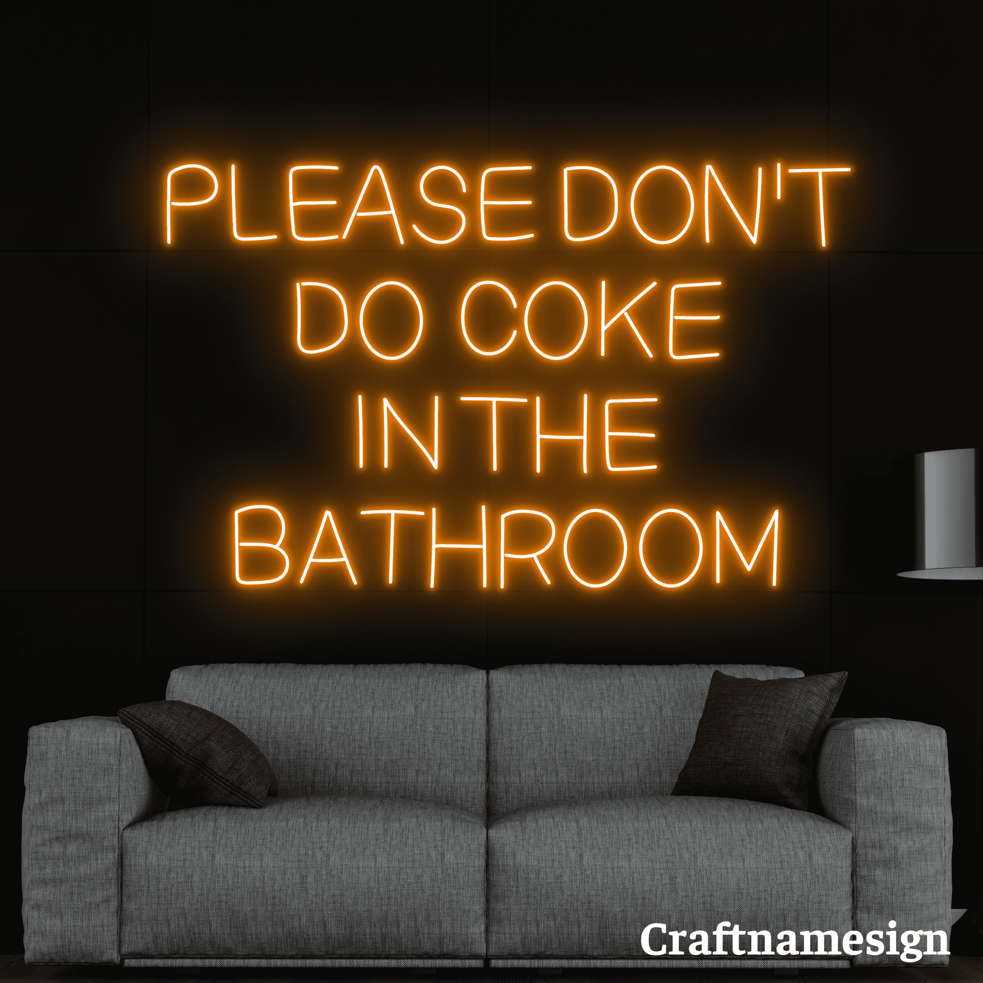 Craftnamesign Please Don't Coke In The Bathroom Neon Sign for Kitchen ...
