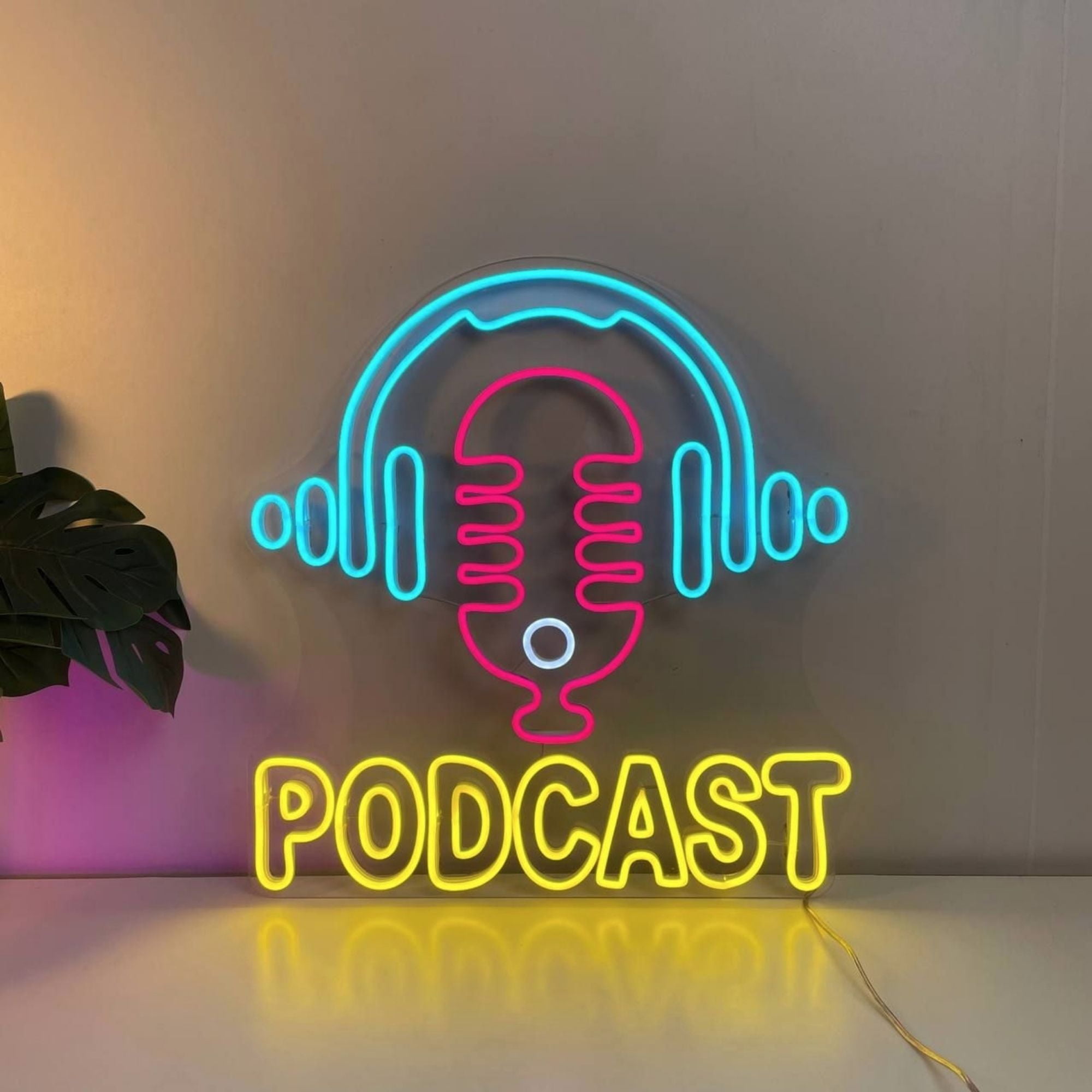 Craftnamesign Podcast Neon Light Wall Art, Open Led Signage For Podcast ...