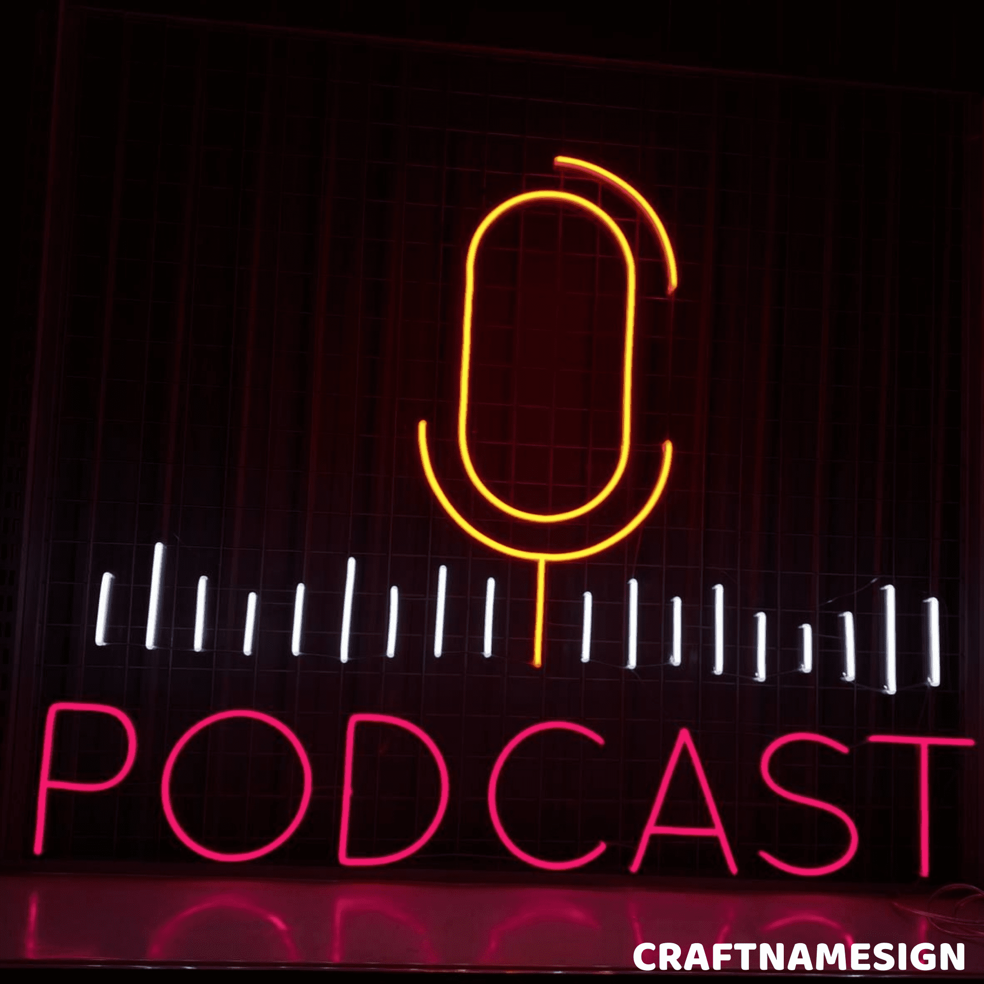 Craftnamesign Podcast Neon Light, Wall Decor For Studio, Podcast Room ...