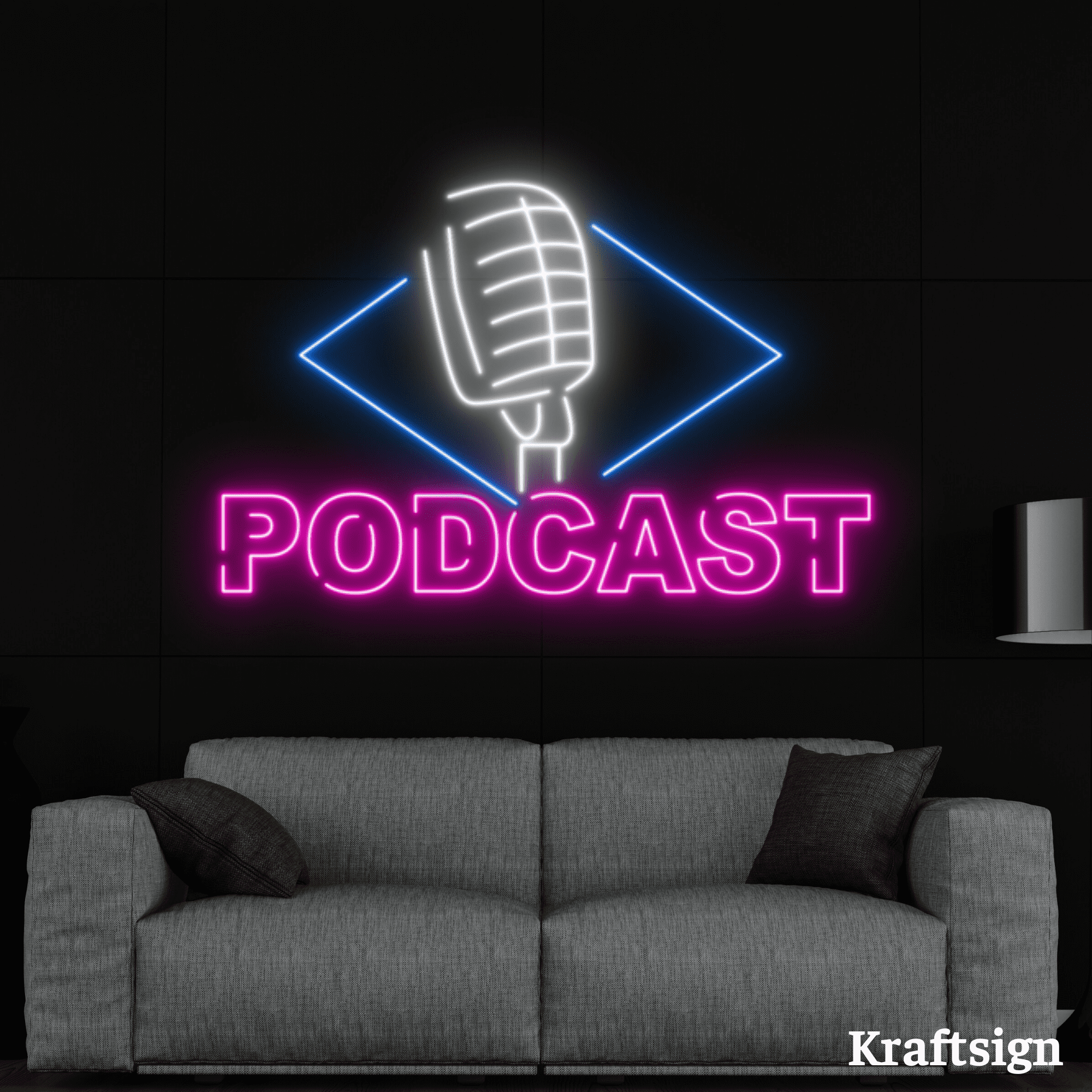 Craftnamesign Podcast Neon Sign, Talk Studio Neon Sign, Podcast LED Sign - Walmart.com