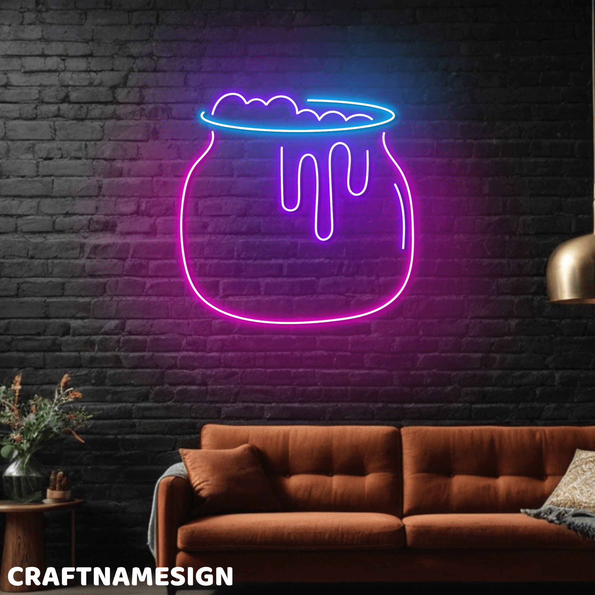 Craftnamesign Poison Halloween Neon Light Art For Halloween Wall Decor ...