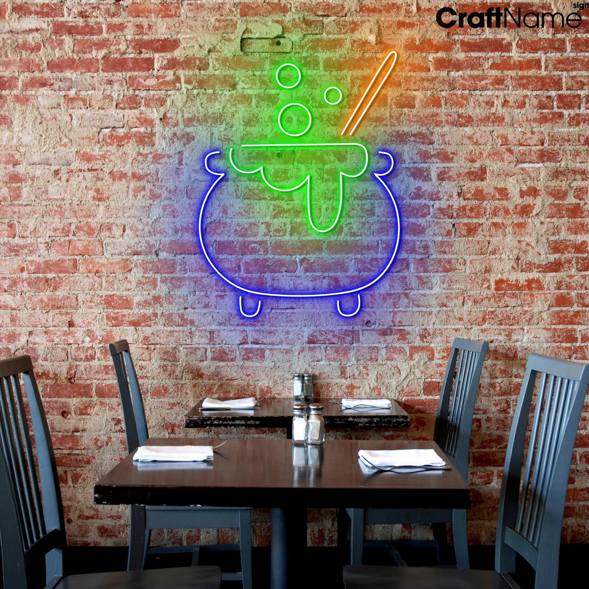 Craftnamesign Poison Neon Sign Light Wall Art For Halloween Night Party ...
