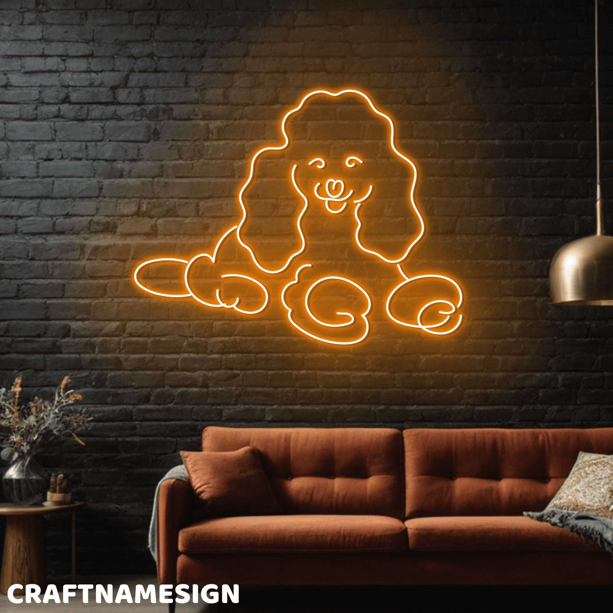 Craftnamesign Poodle Neon Sign, Grooming Store Wall Art, Led Sign For ...