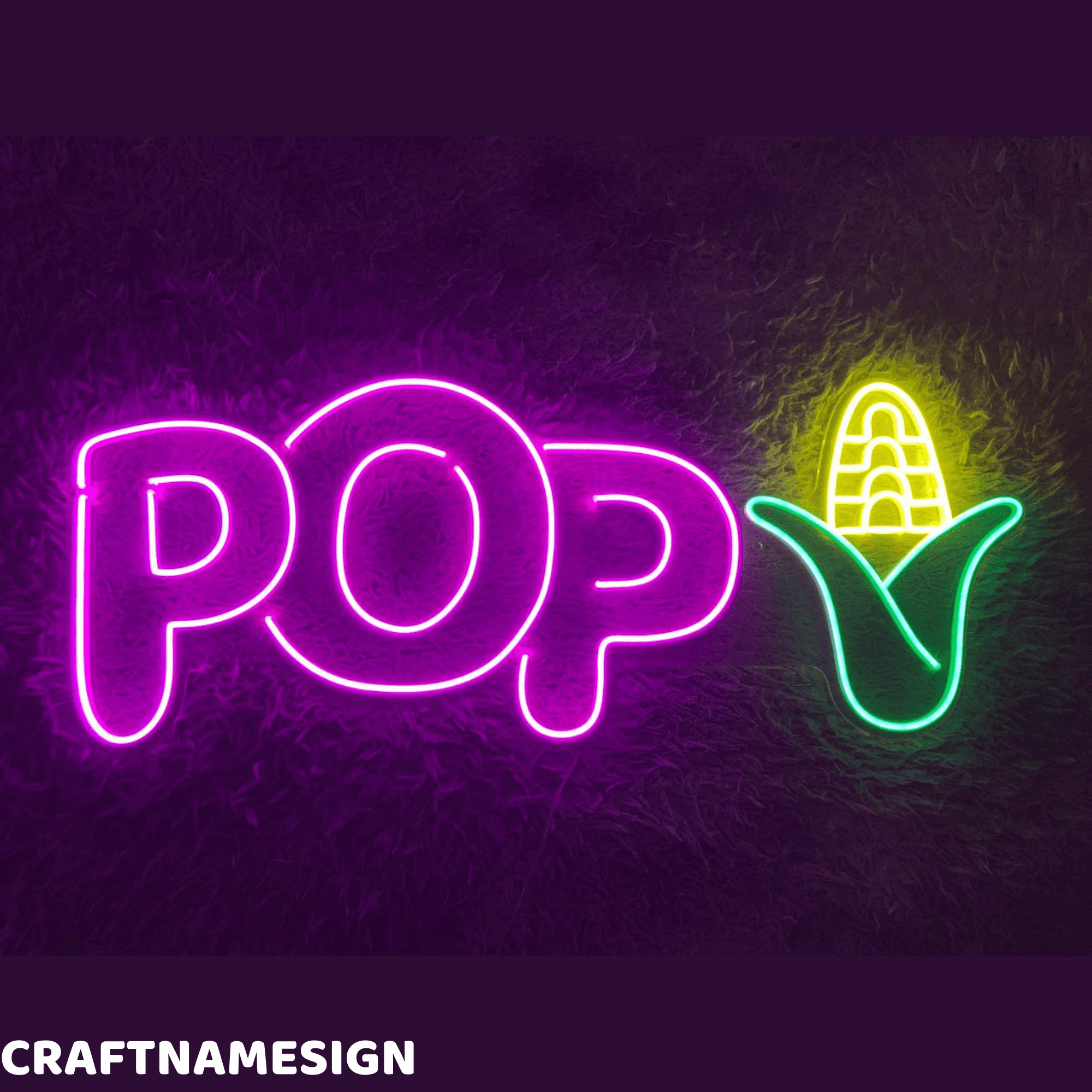 Craftnamesign Pop Corn Neon Sign, Pop Corn Space Wall Decor, Cinema ...