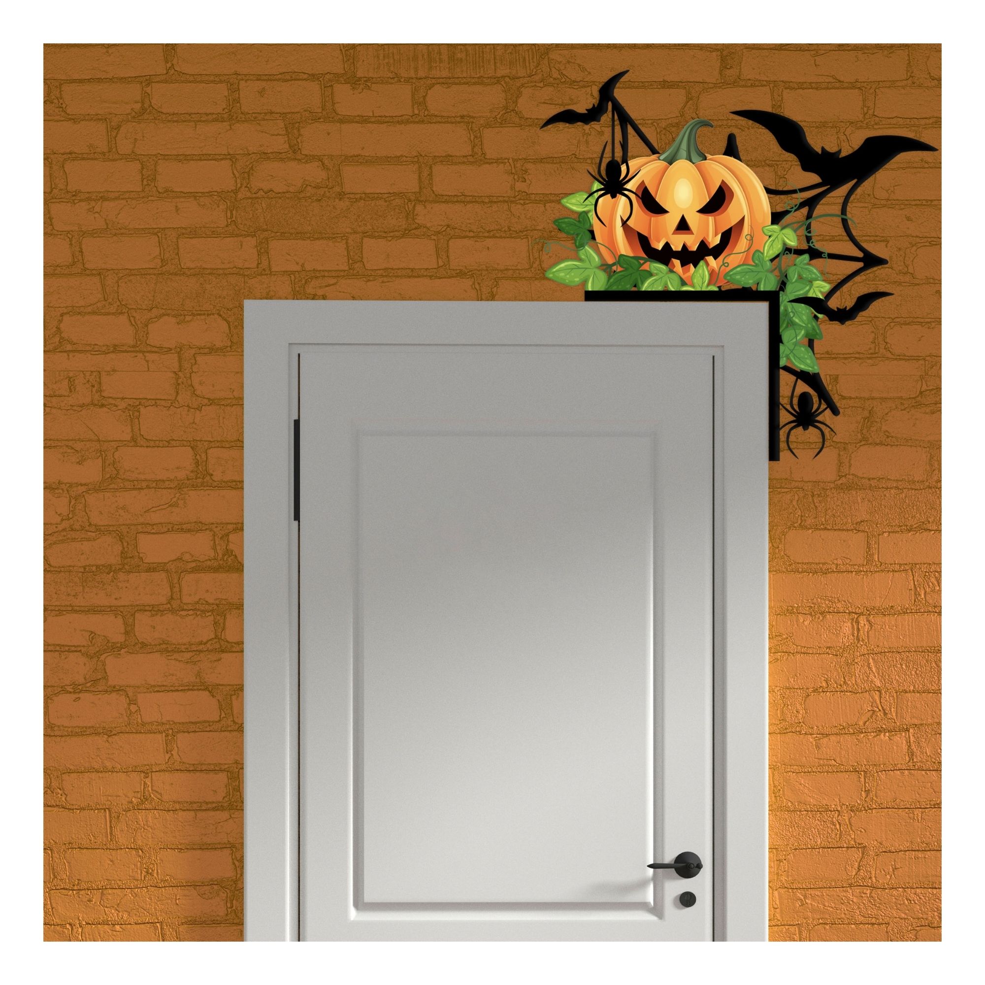 Craftnamesign Pumpkin Metal Door Corner for Home Front Door, Halloween ...