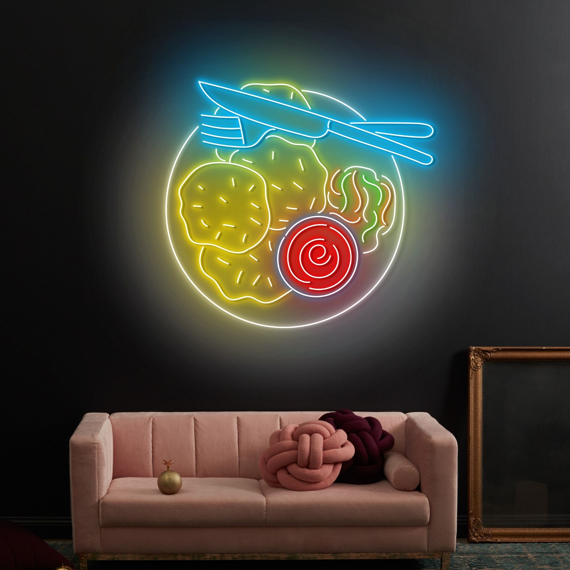 Craftnamesign Pupusas With Salad Neon Light, El Salvador Restaurant LED ...