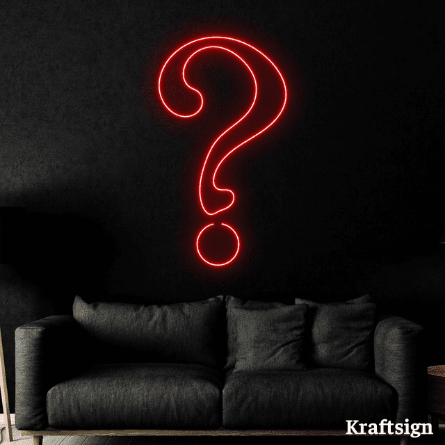 Craftnamesign Question Mark Neon Sign, Room Decor, Question Mark Decor ...