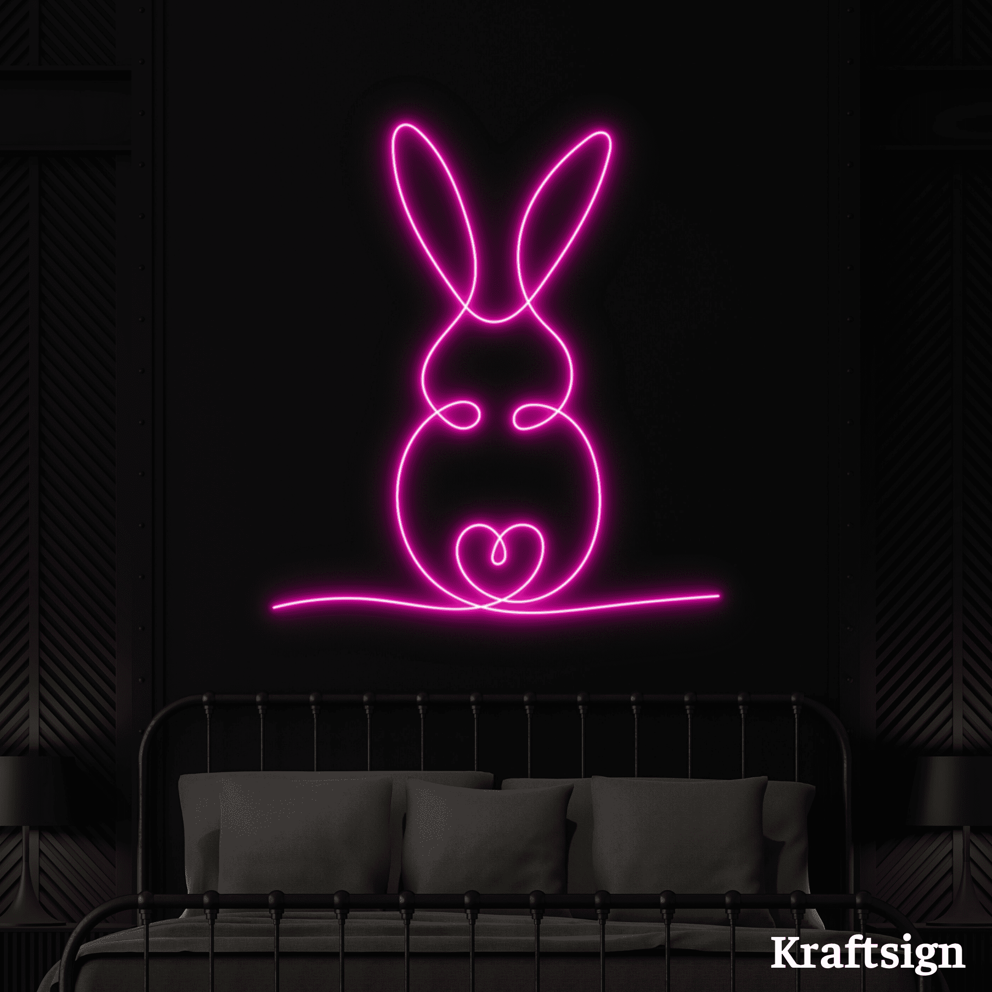 Craftnamesign Rabbit Neon Sign, Easter Day Decor, Rabbit Lover Gifts ...