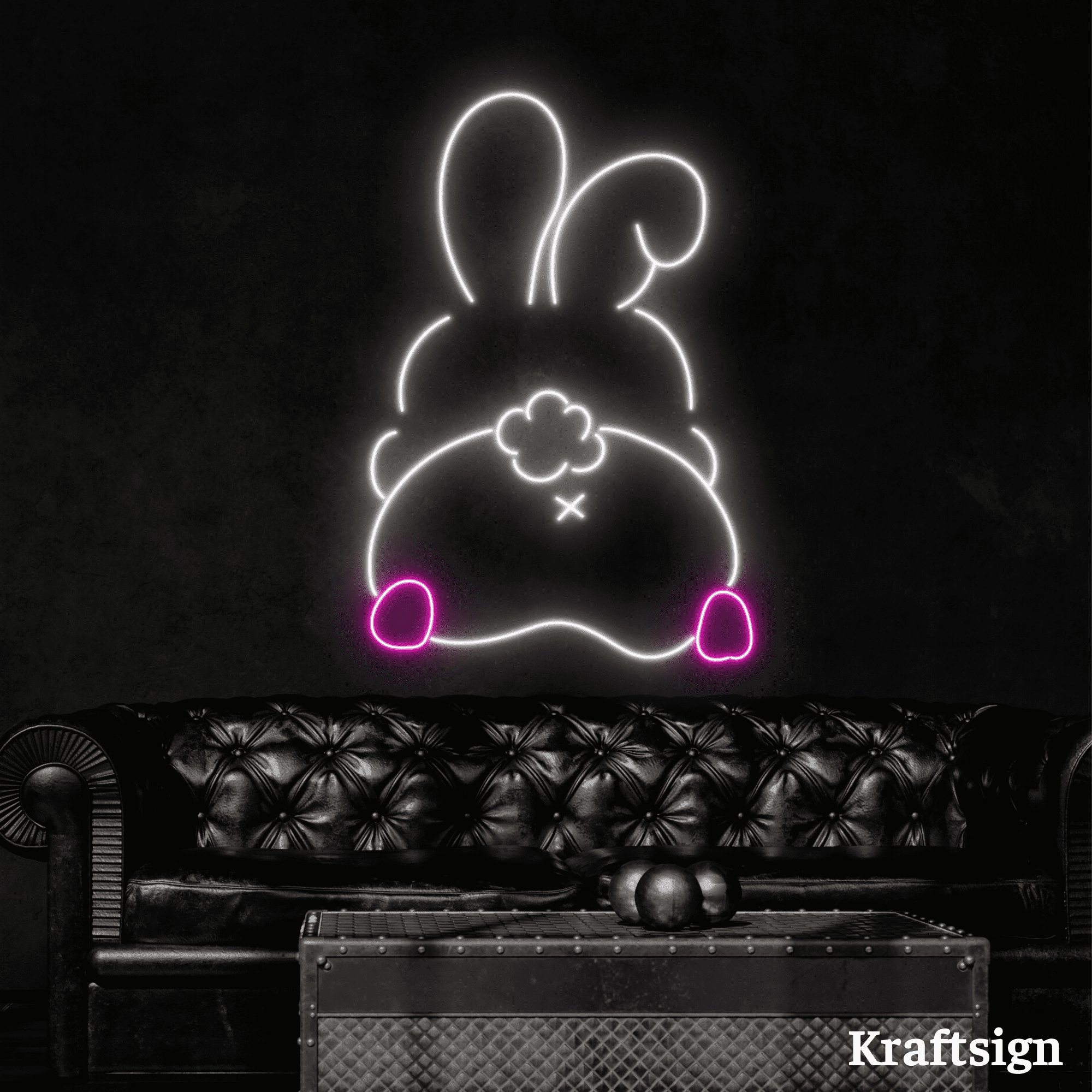 Craftnamesign Rabbit Neon Sign, Easter Day Gifts Decor, Nursery Wall ...