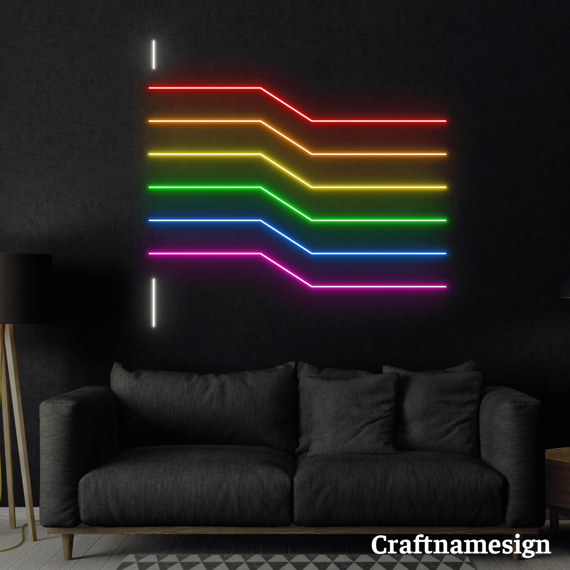 Craftnamesign Rainbow Flag Neon Sign for Bar Club Party Wall Decor ...