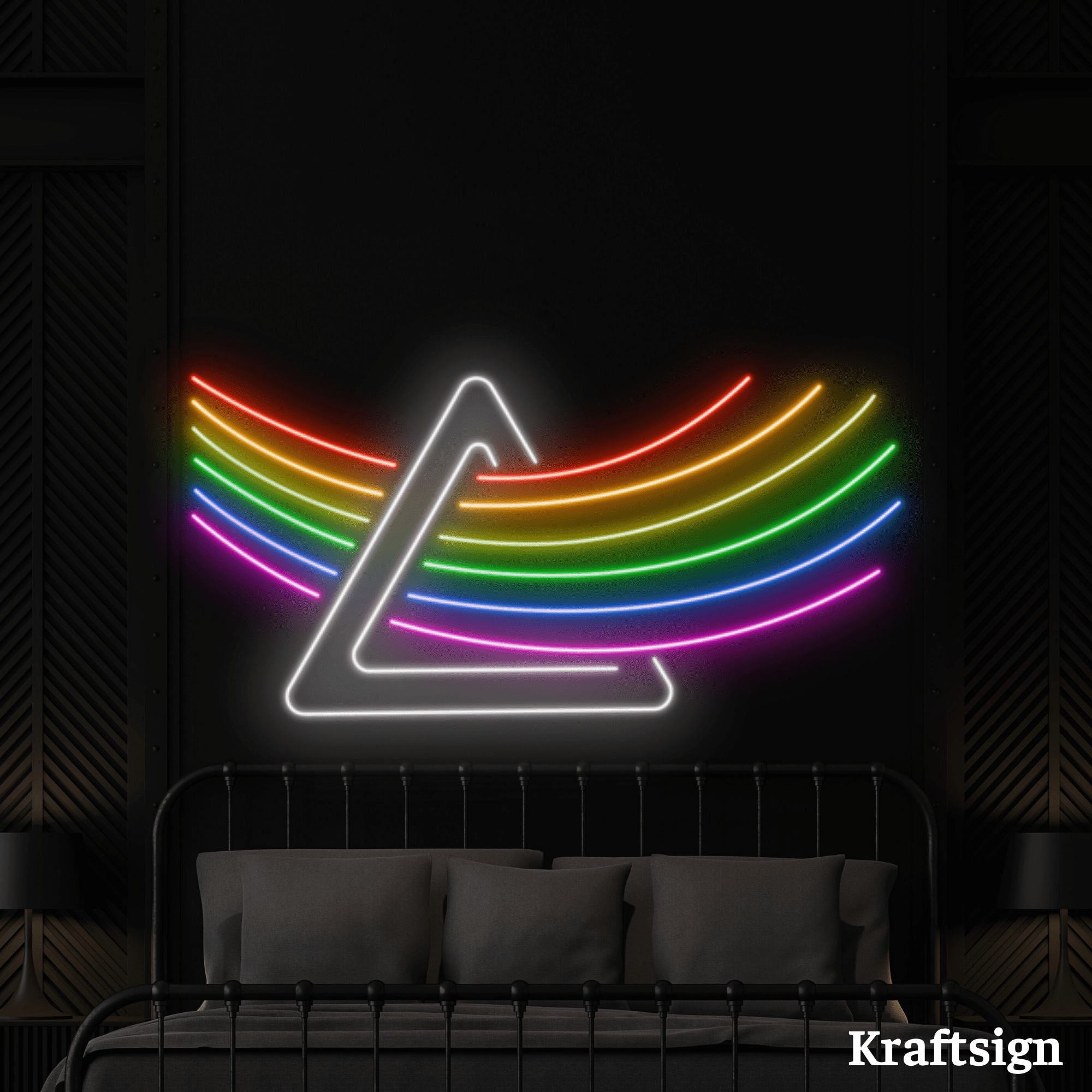 Craftnamesign Rainbow Neon Sign, Rainbow Wall Art, Bedroom Living Decor ...