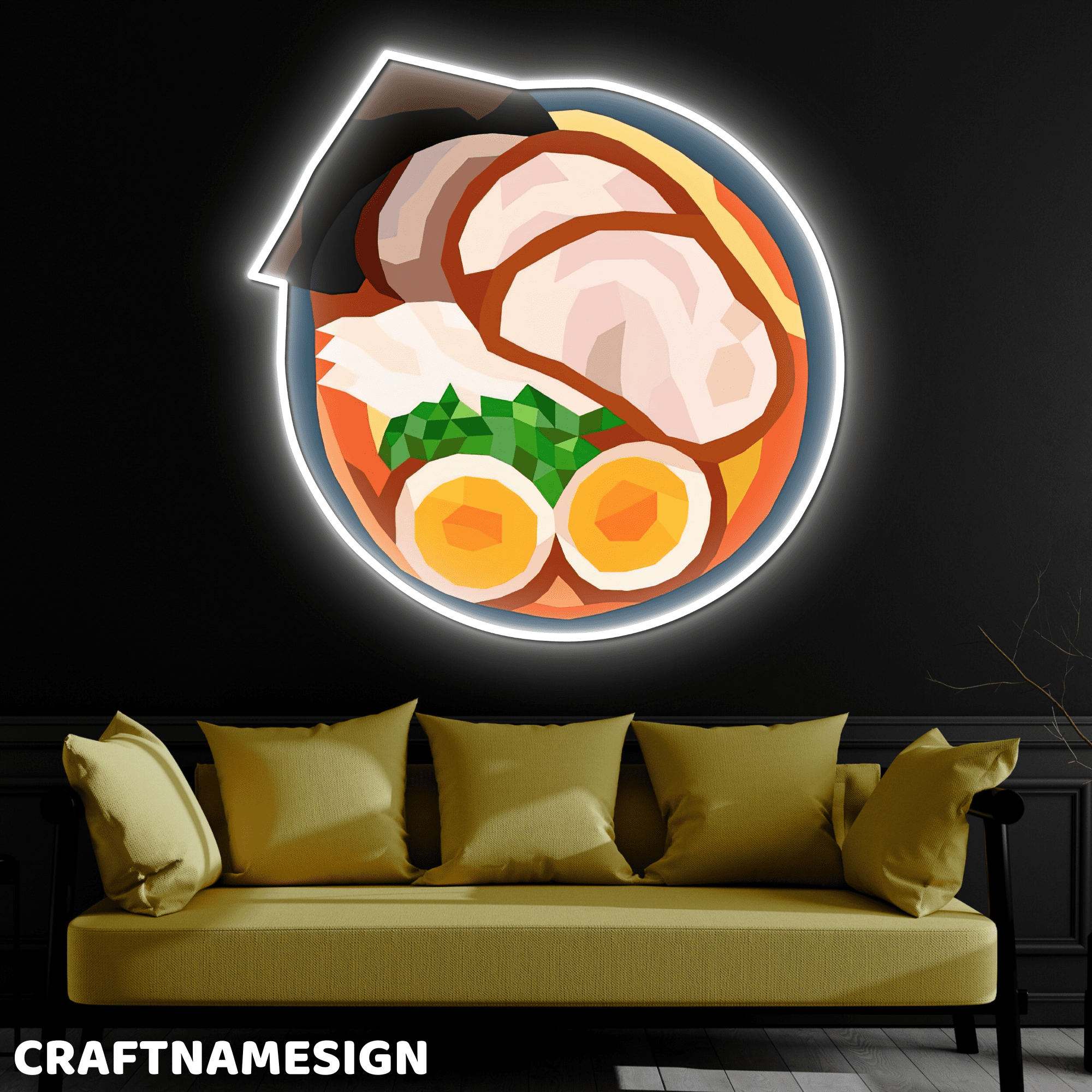 Craftnamesign Ramen Neon Decal, Japanese Food Wall Art, Ramen Store ...