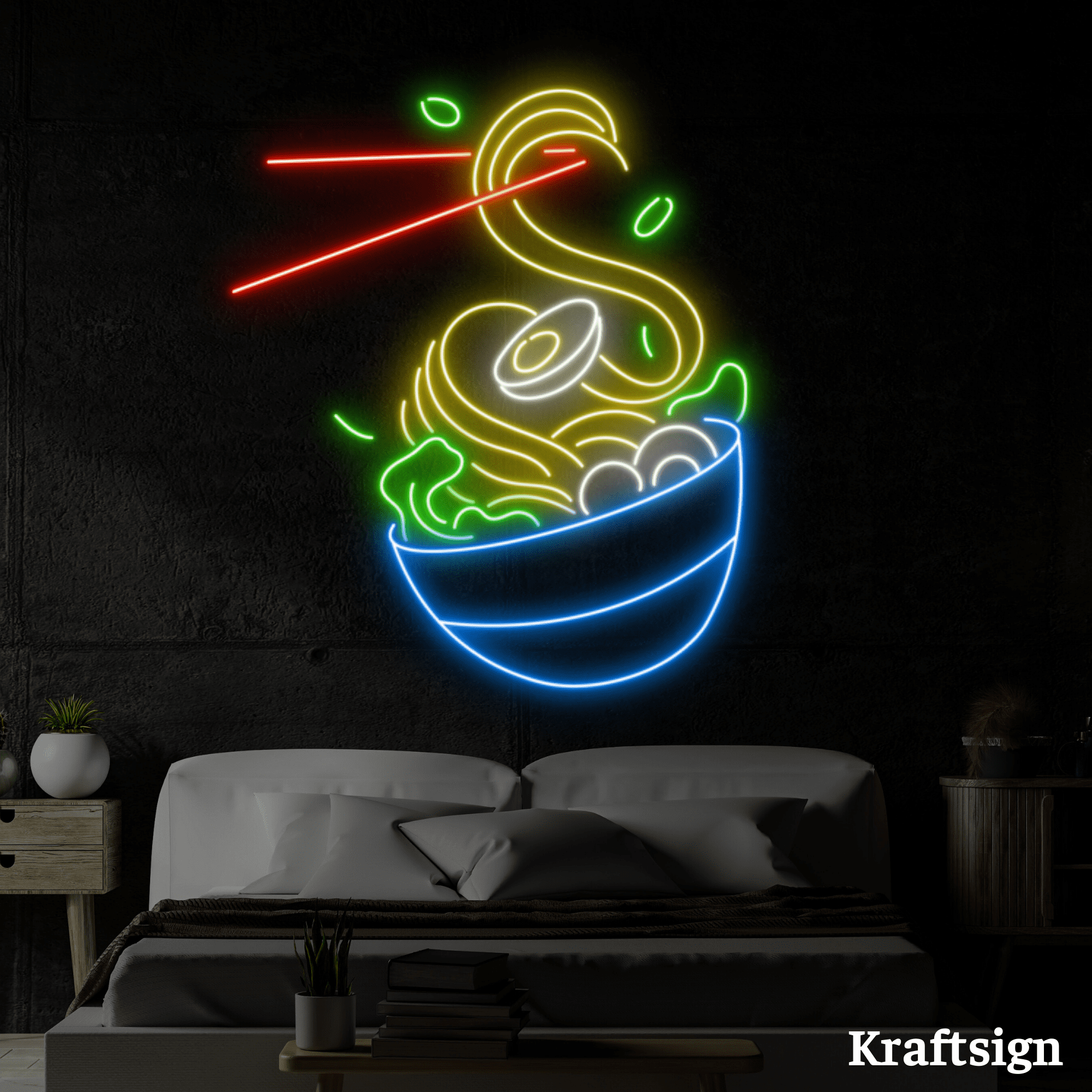 Craftnamesign Ramen Neon Sign, Noodles Restaurant Decor, Ramen LED ...