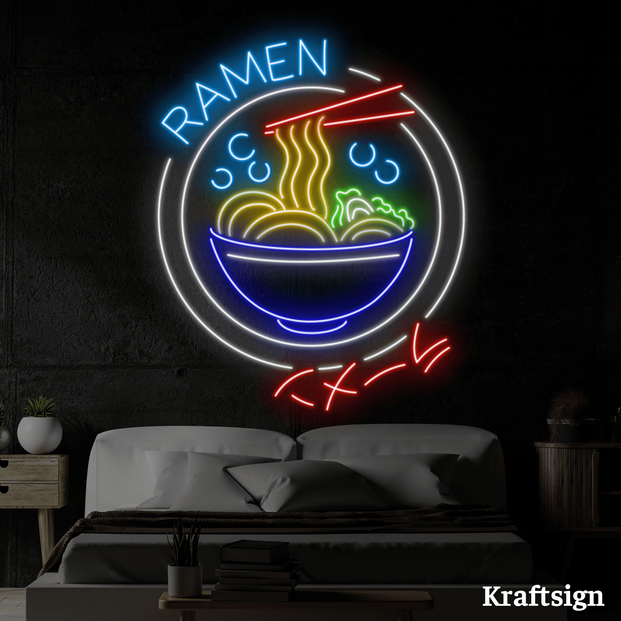 Craftnamesign Ramen Neon Sign, Ramen LED Sign, Ramen Restaurant Decor ...