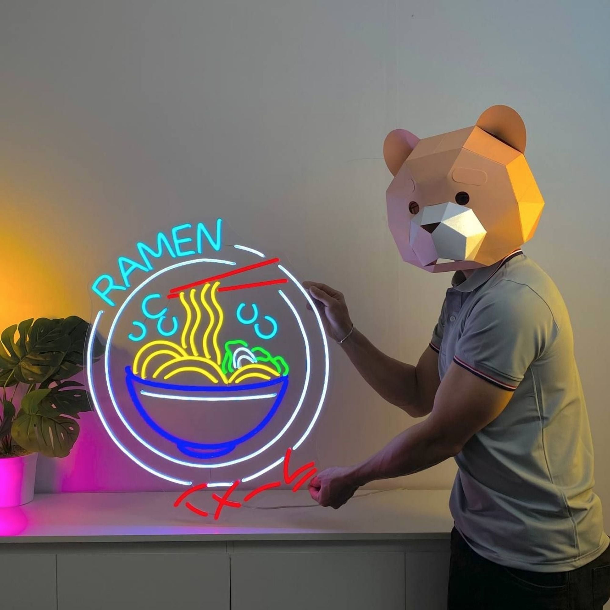 Craftnamesign Ramen Neon Sign Wall Art, Japanese Ramen Restaurant Led ...