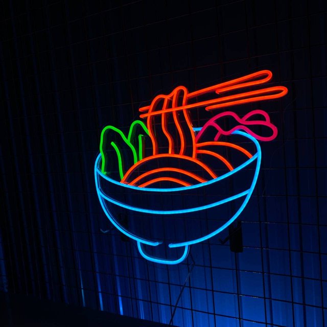 Craftnamesign Ramen Noodle Neon Sign, Ramen Japanese Restaurant Decor ...
