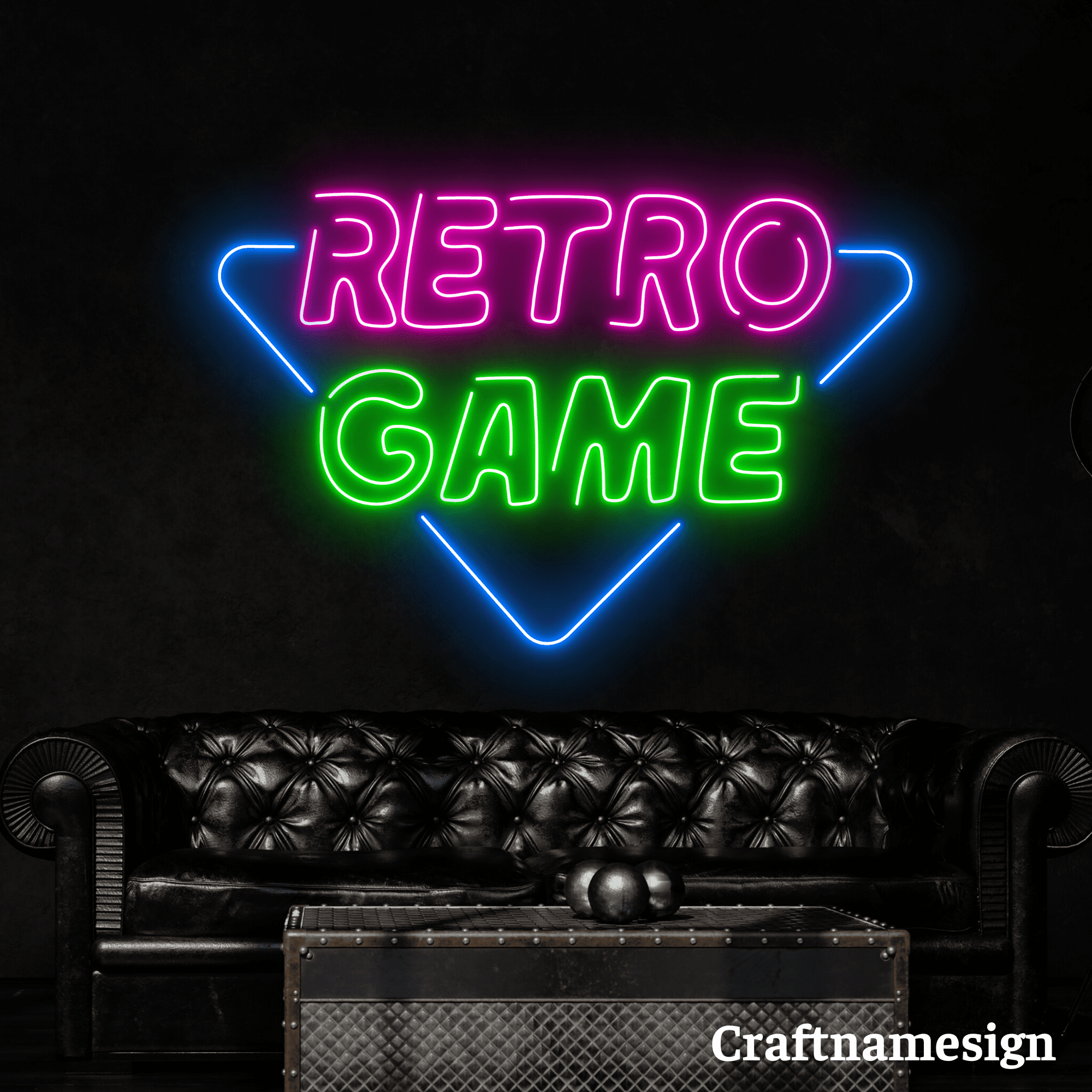 Craftnamesign Retro Game Neon Sign for Game Room Arcade Casino Wall ...