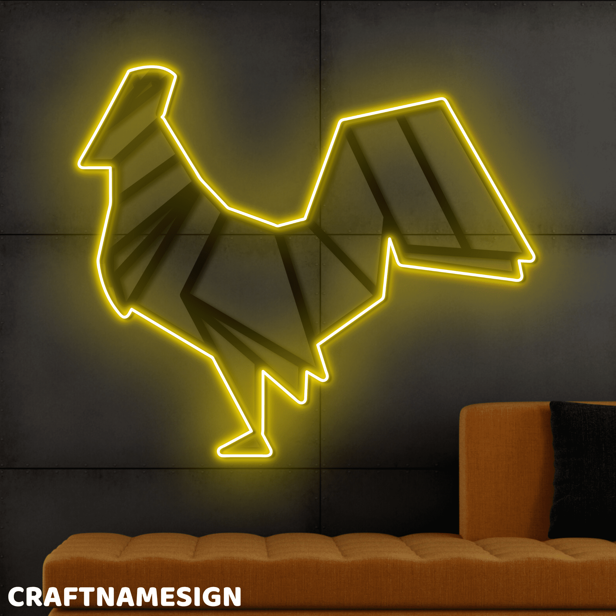 Craftnamesign Roaster Led Acrylic, Chicken Wall Art, Animal Wall Decor ...