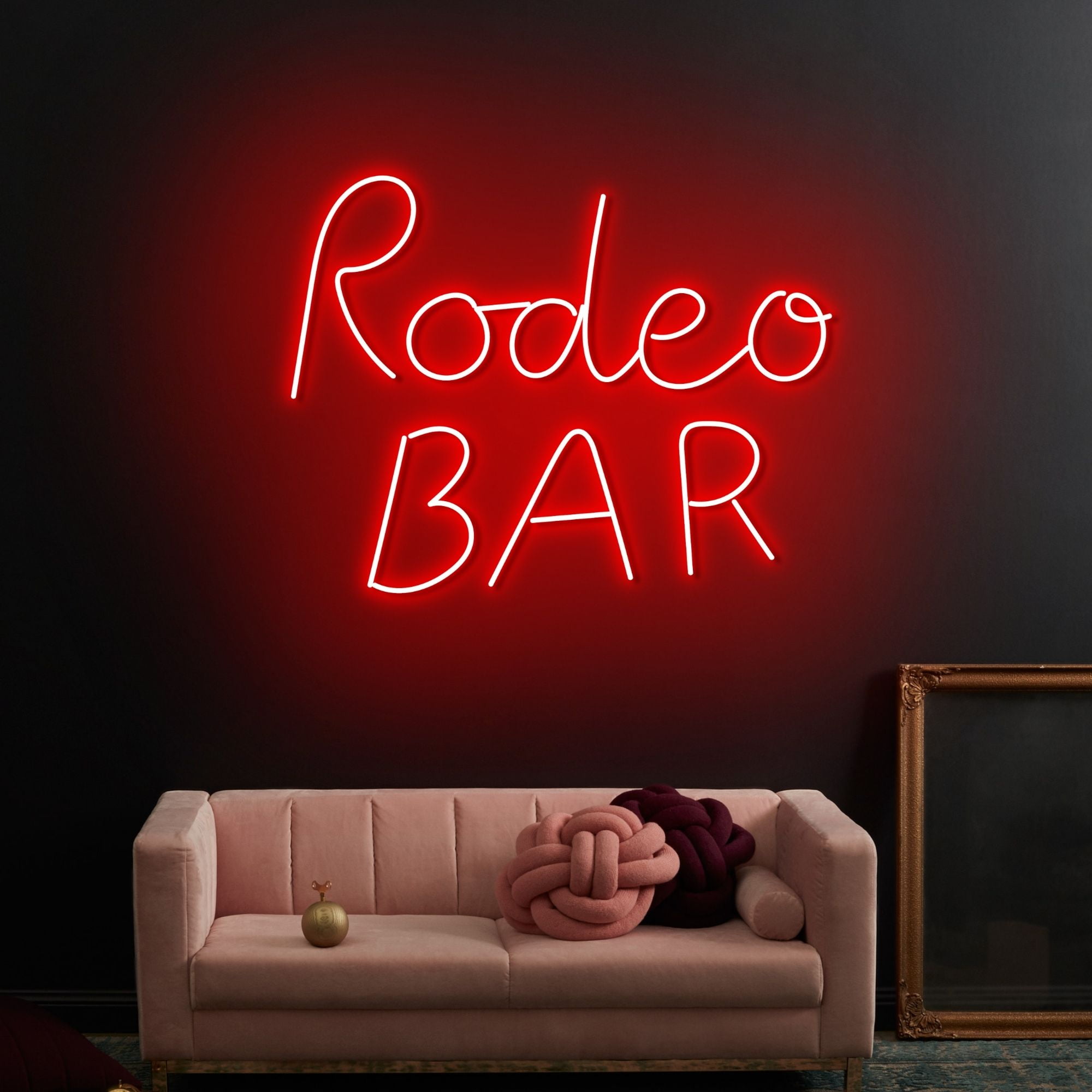 Craftnamesign Rodeo Bar Neon Sign Art, Cowboy Bar LED Light, Western ...