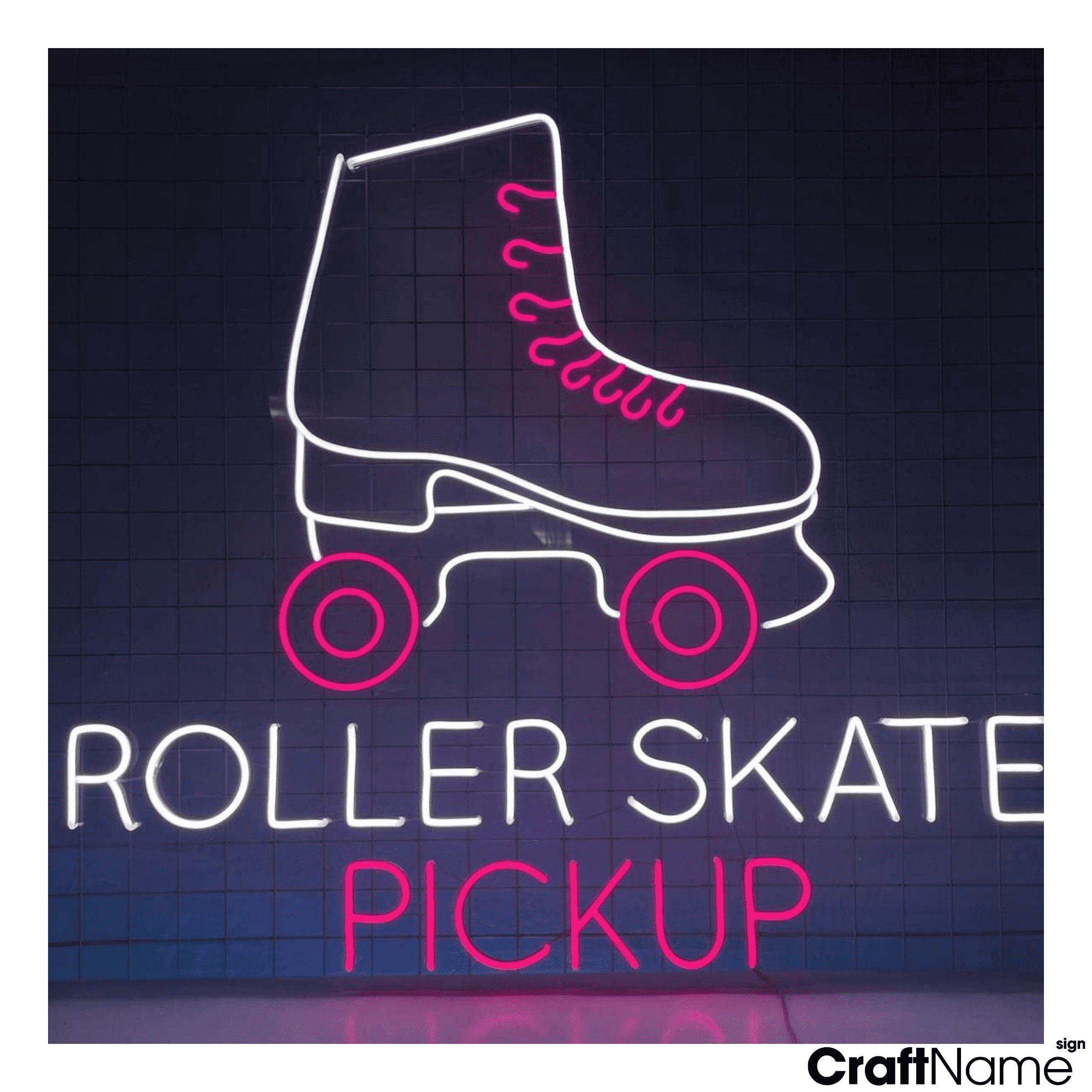 Craftnamesign Roller Skate Pickup Neon Light Wall Sign For Skate Shop ...