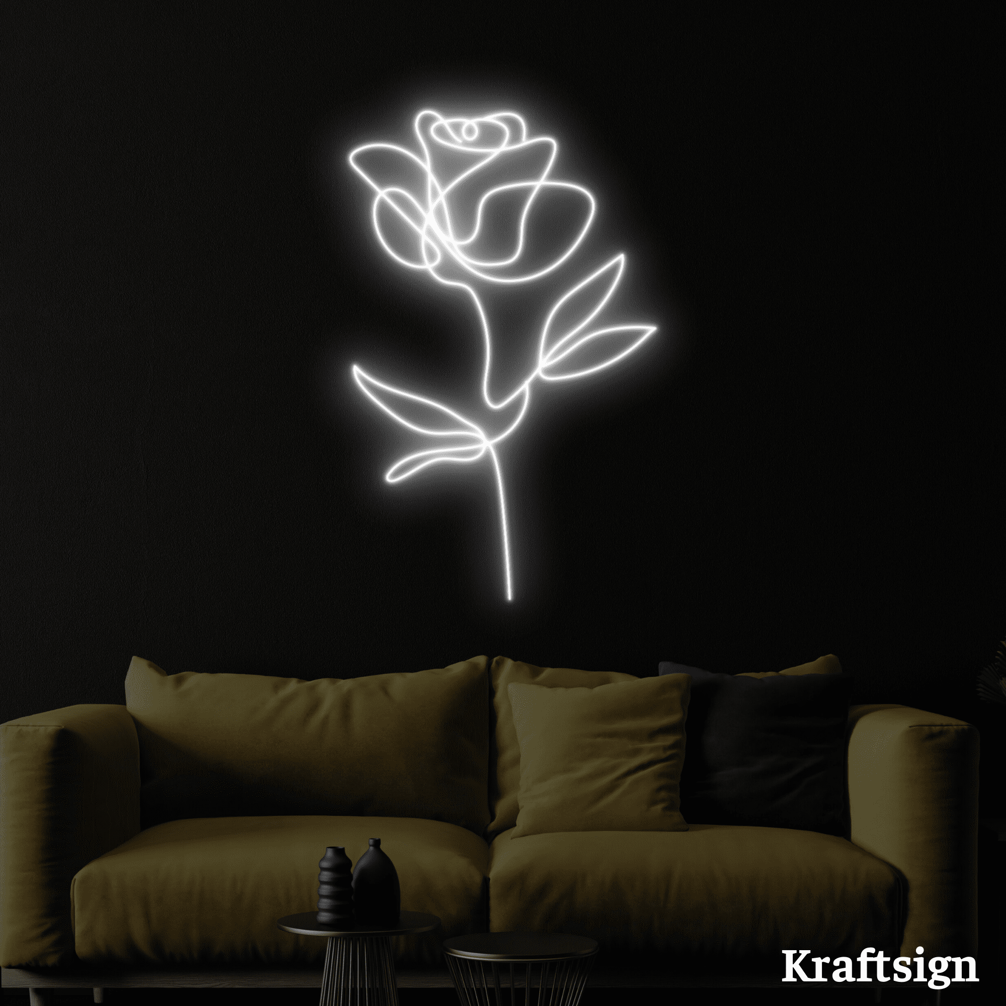 Craftnamesign Rose Neon Sign, Flower Shop LED Sign, Girl Room Decor ...