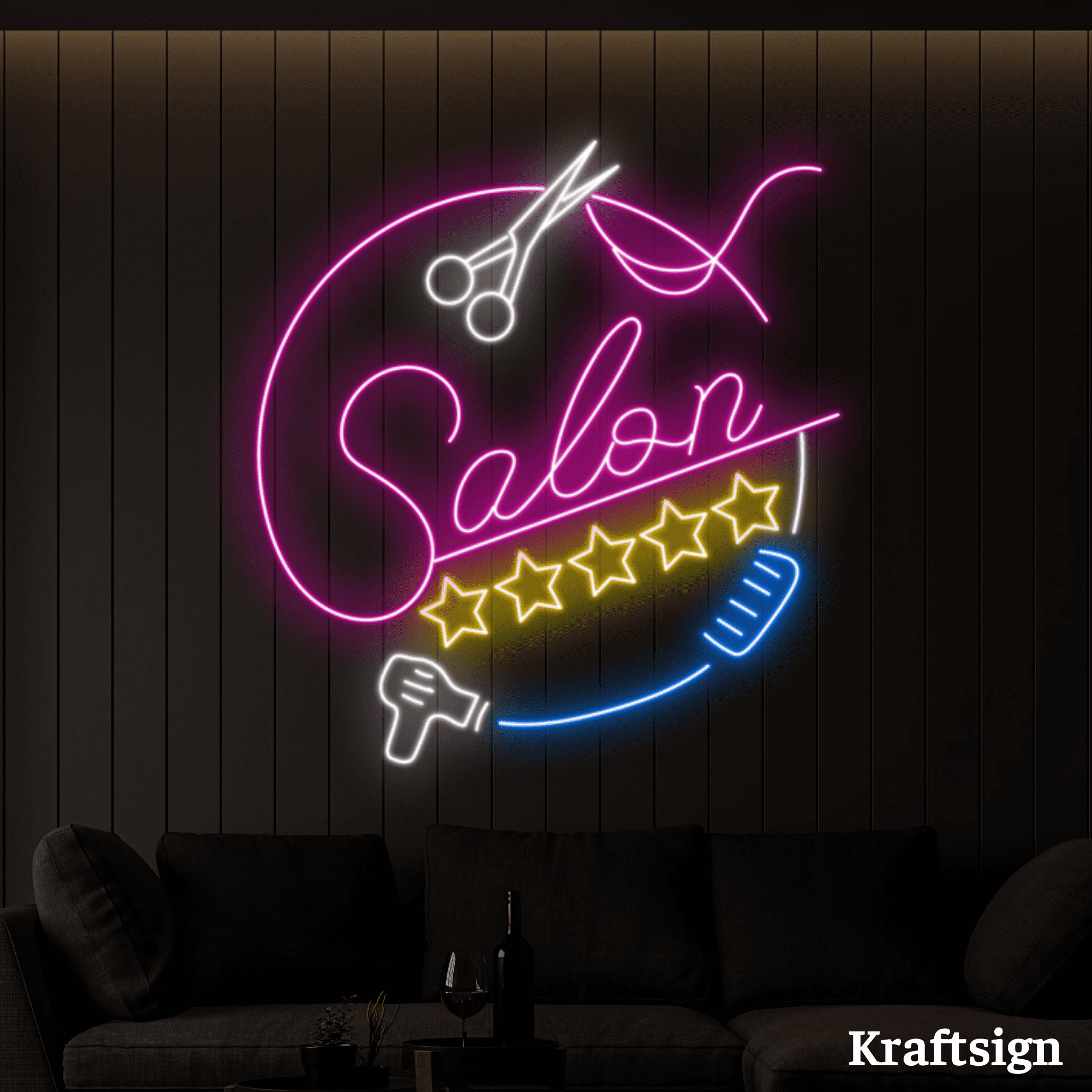 Craftnamesign Salon Hair Neon Signs, Haircut LED Signage, Hairist Gifts ...
