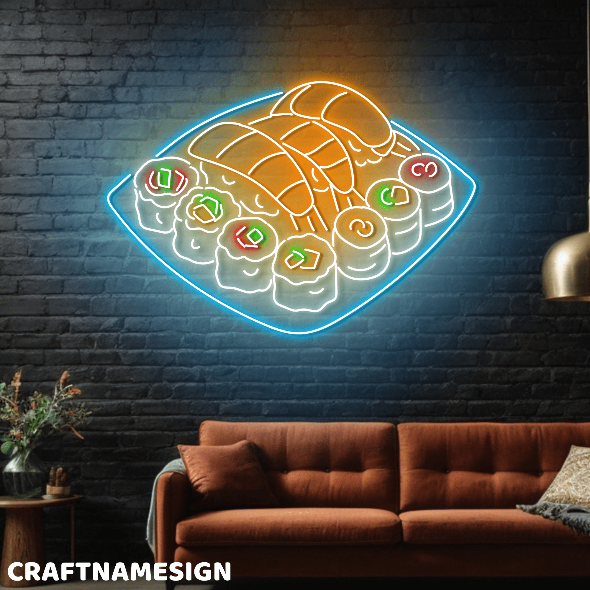 Craftnamesign Sashimi Neon Light, Sushi Wall Sign, Japanese Restaurant ...
