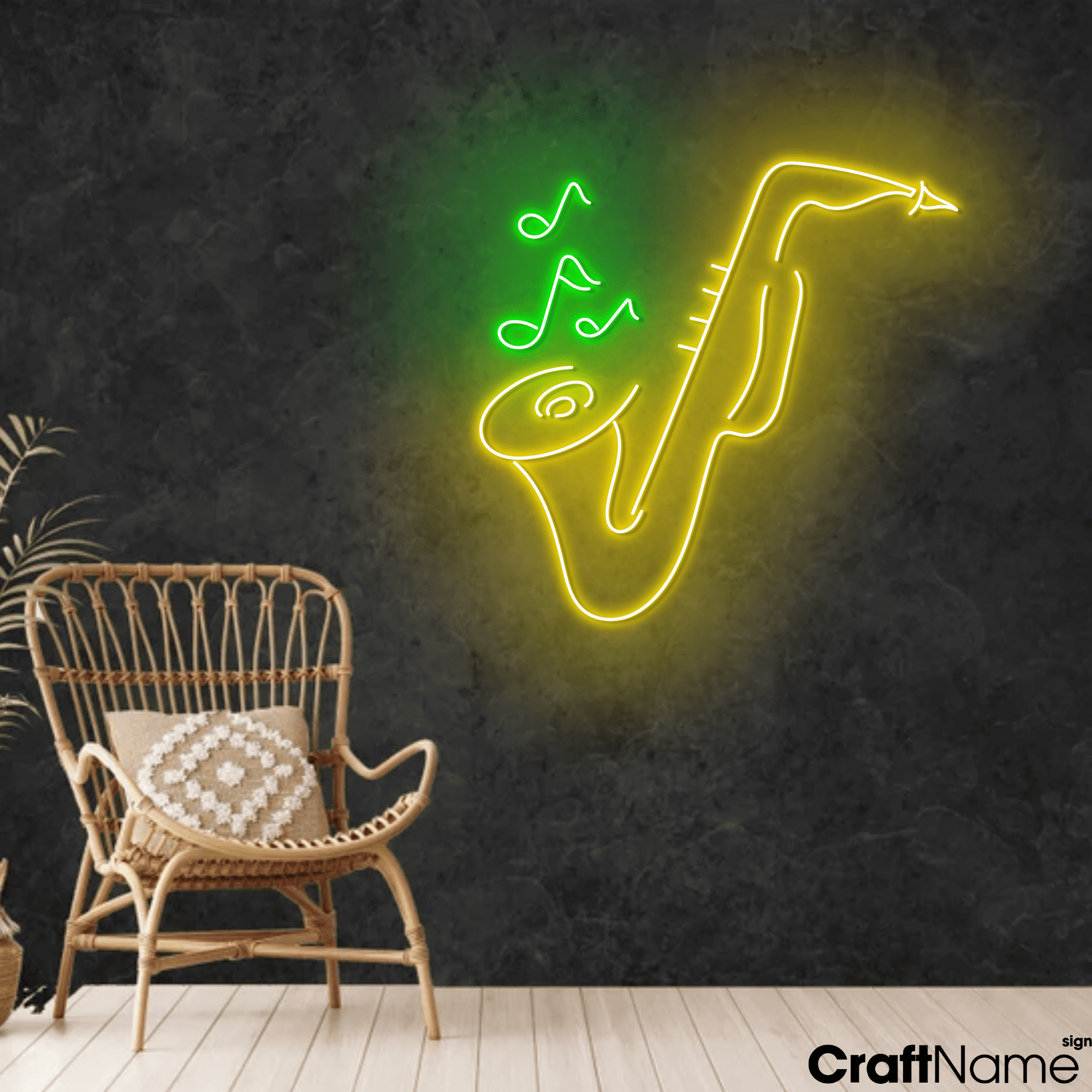 Craftnamesign Saxophone Music Neon Light For Jazz Night Club Wall Decor ...