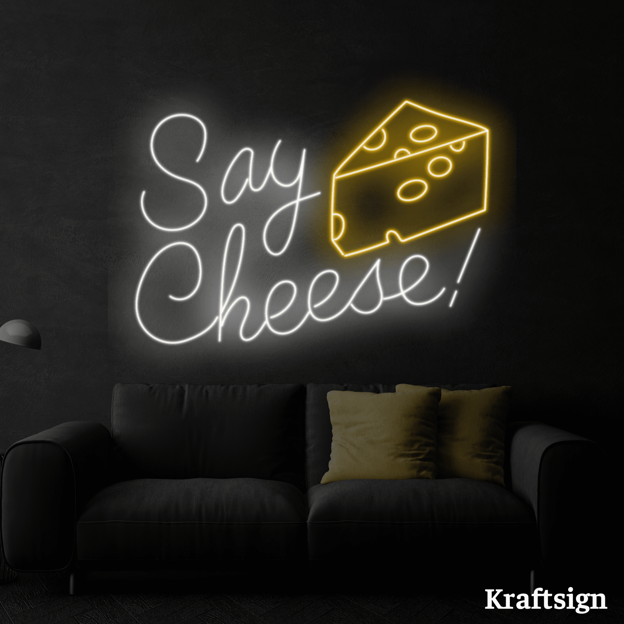 Craftnamesign Say Cheese Neon Sign, Cheese Shop LED Sign, Cheese Day ...
