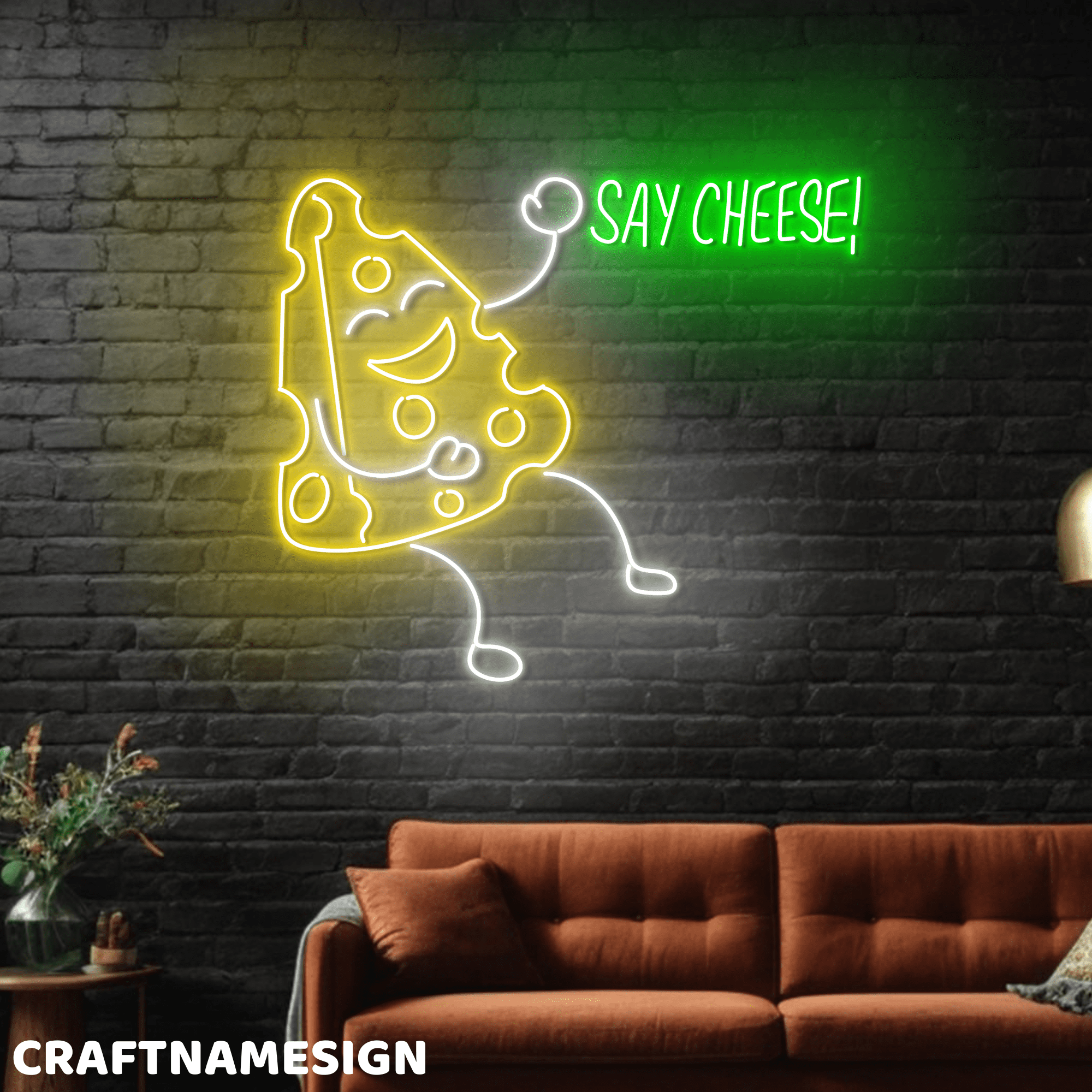 Craftnamesign Say Cheese Neon Sign, Funny Cheese Wall Art, Cheese Store ...