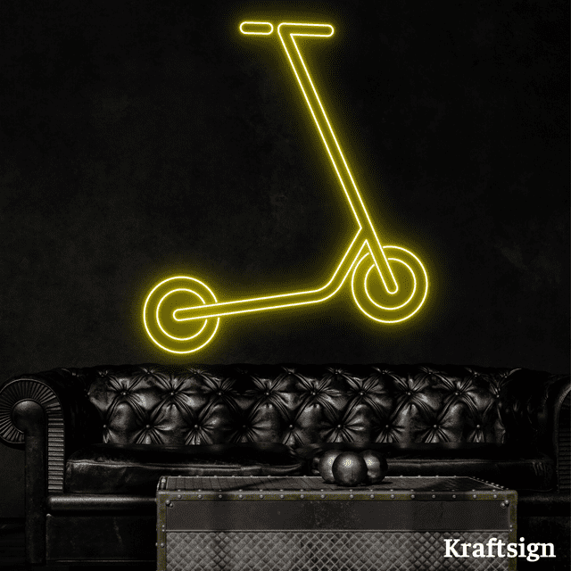 Craftnamesign Scooter Neon Sign, Scooter Wall Art, Scooter Sign ...