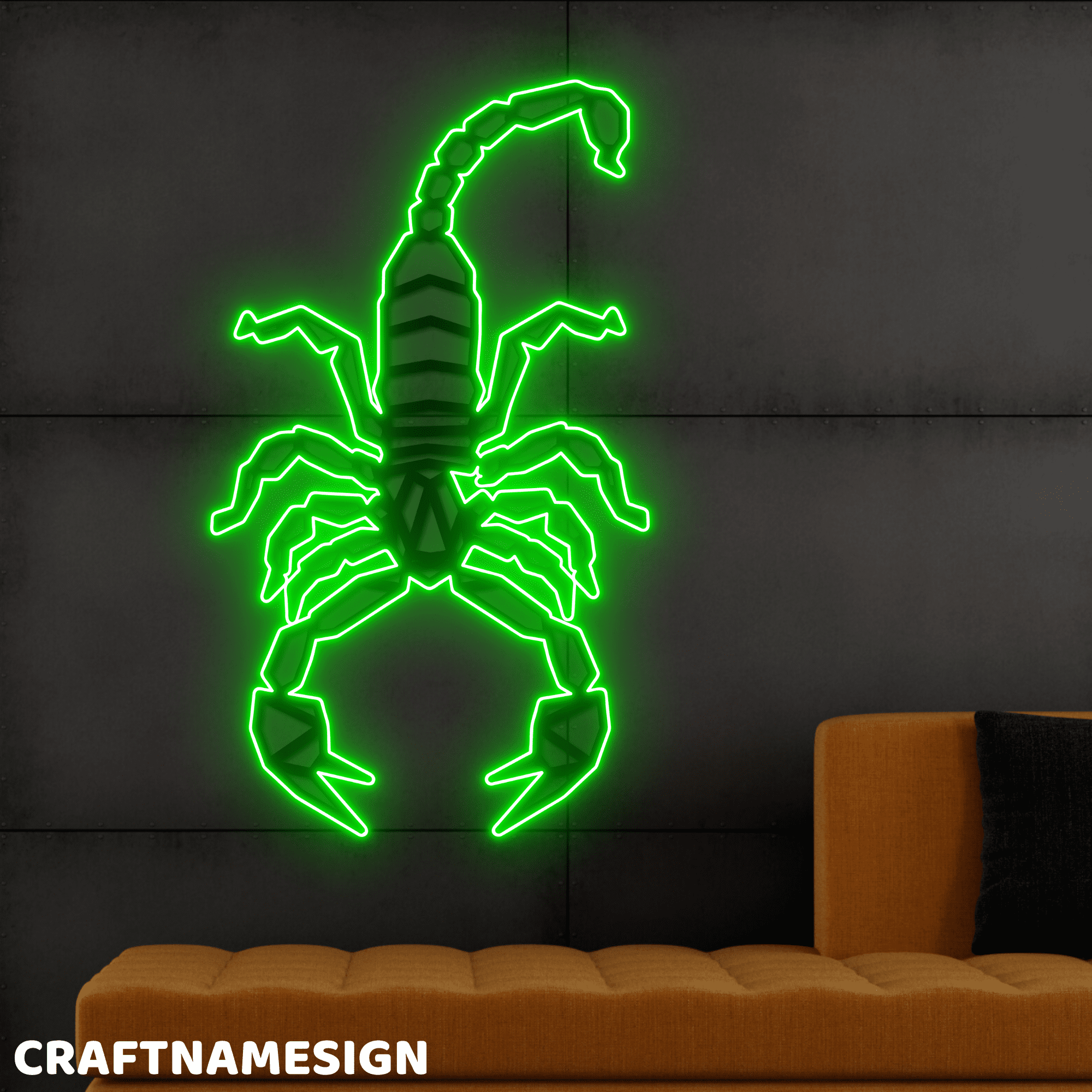 Craftnamesign Scorpion Neon Decal, Man Cave Wall Sign, Bar Pub Wall Art ...