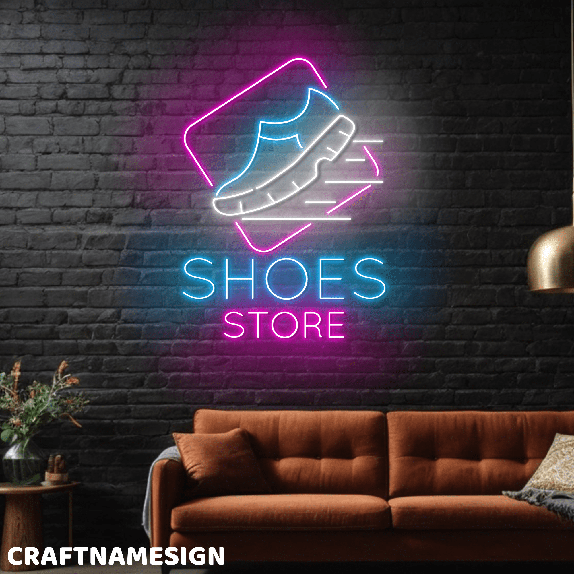 Craftnamesign Shoes Store Neon Light, Open Sign LED For Shoes Shop Wall ...