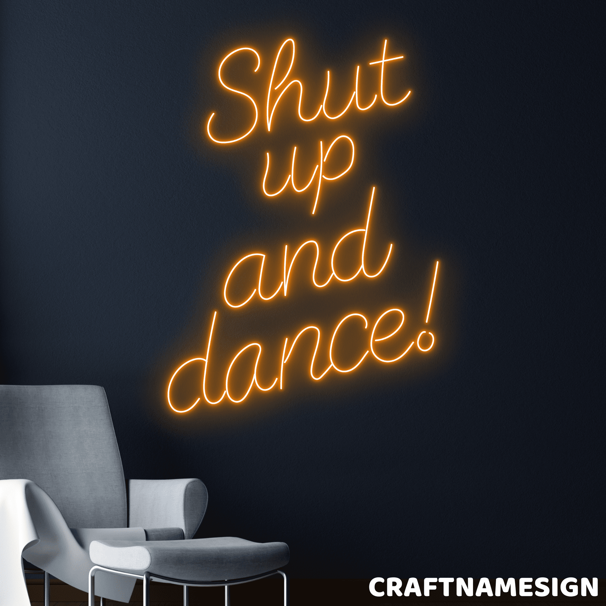 Craftnamesign Shut Up And Dance Neon Sign, Dance Wall Decor, Dance Hall ...