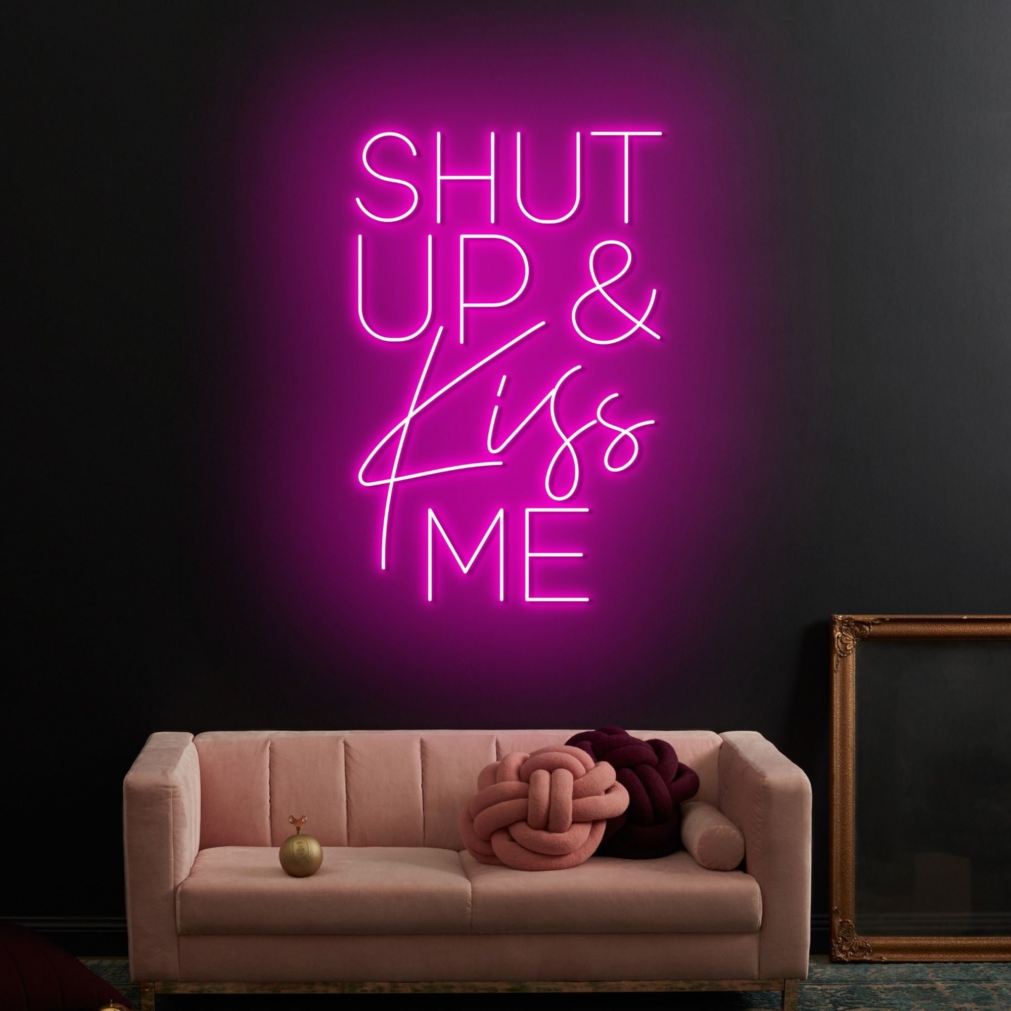 Craftnamesign Shut Up & Kiss Me Neon Sign, Kiss Me Led Light, Kiss Me ...