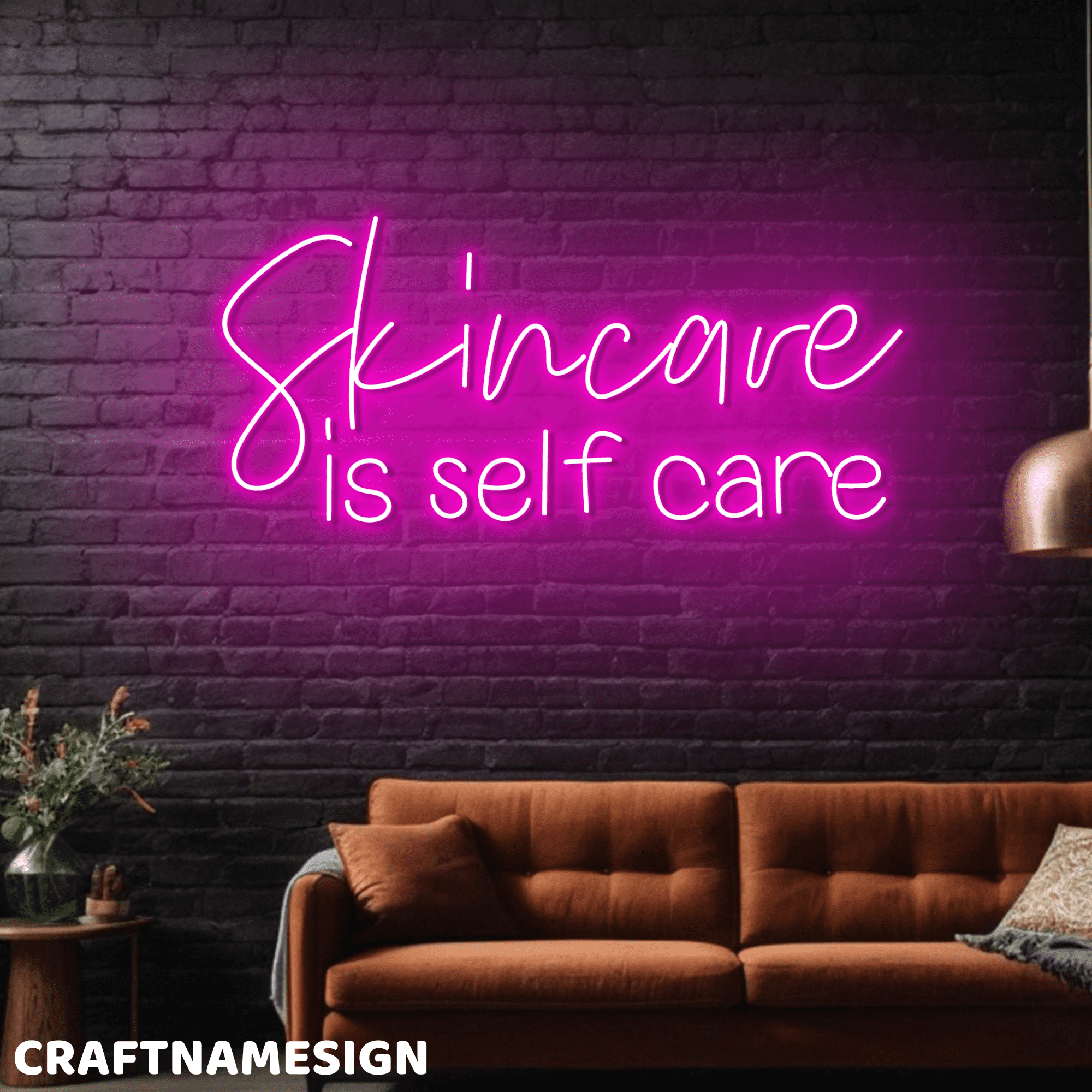Craftnamesign Skincare Is Self Care Neon Light For Wall Decor, Cosmetic ...