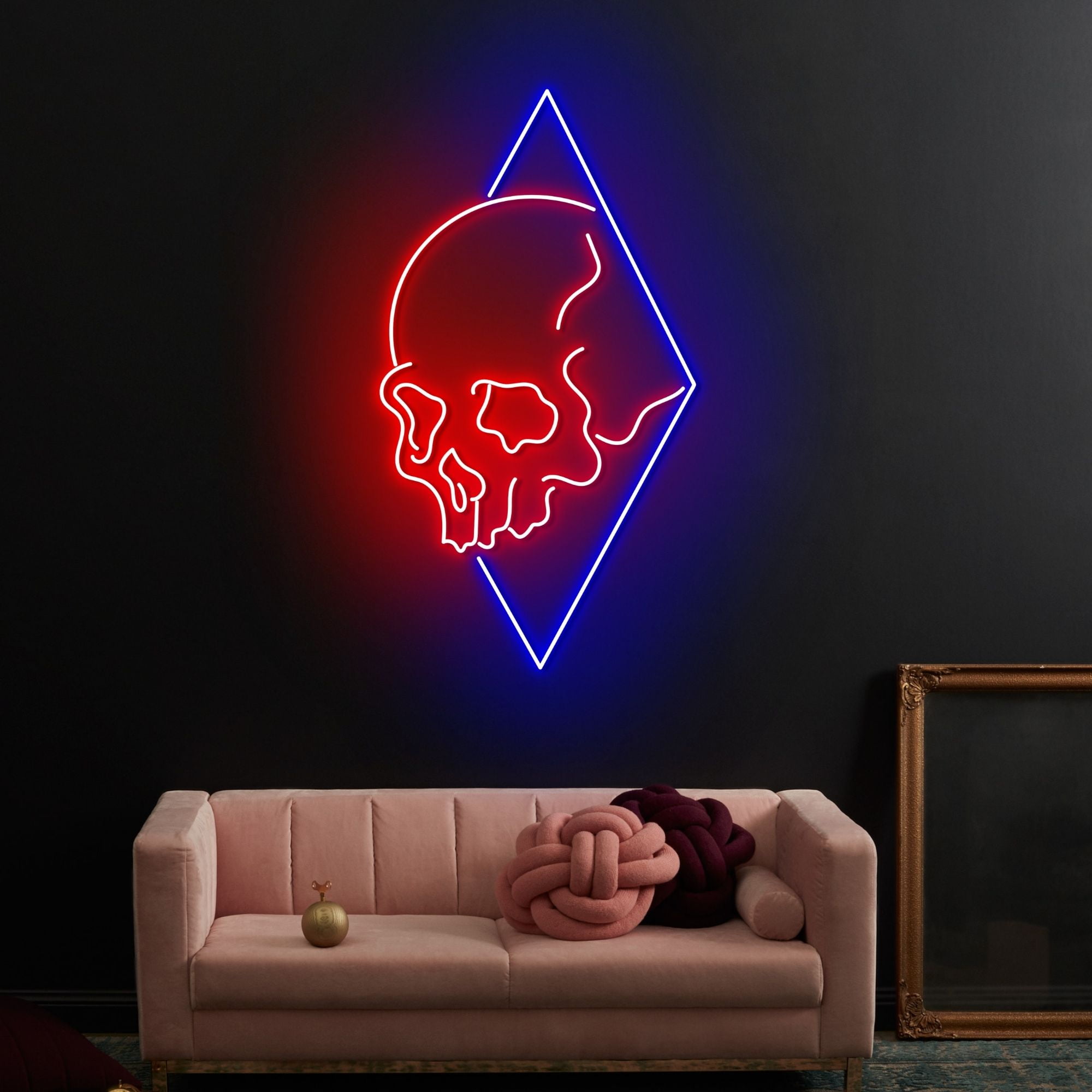 Craftnamesign Skull Neon Sign, Skull LED Light Art, Skeleton Bar Pub ...