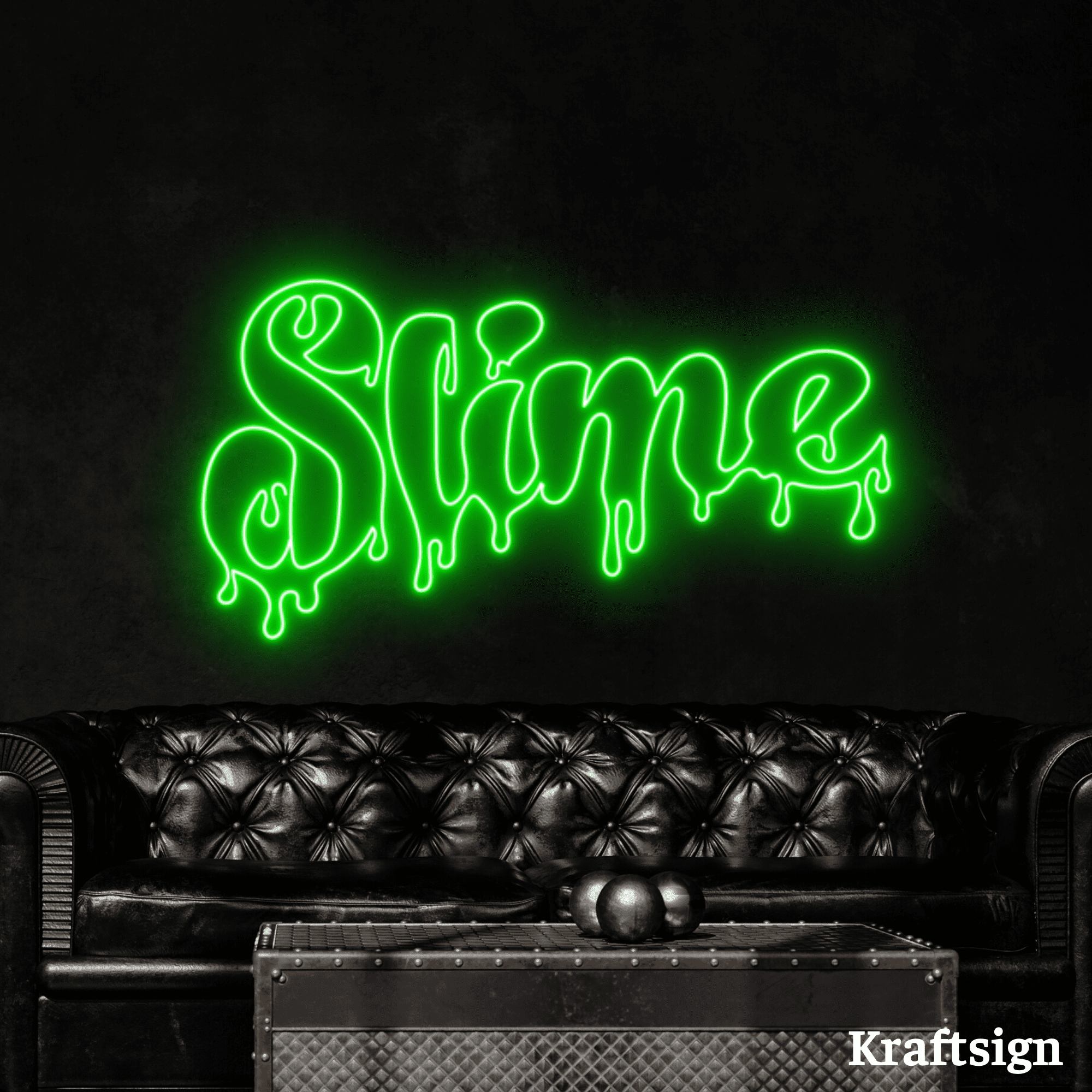 Craftnamesign Slime Dripping Neon Sign, Bedroom Decor, Bar Club LED ...