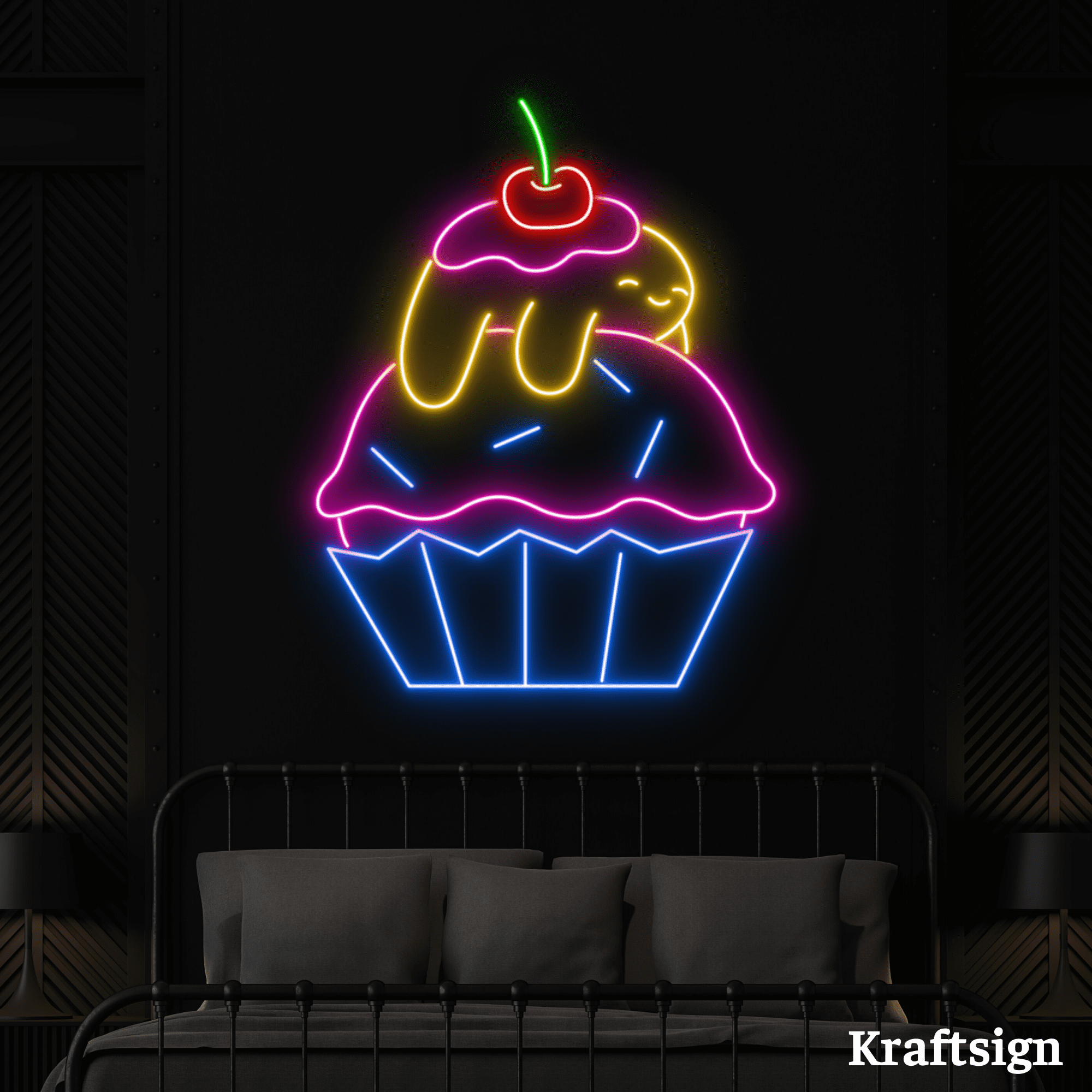 Craftnamesign Sloth On The Cake Neon Sign, Bakery Decor, Cakes Shop ...