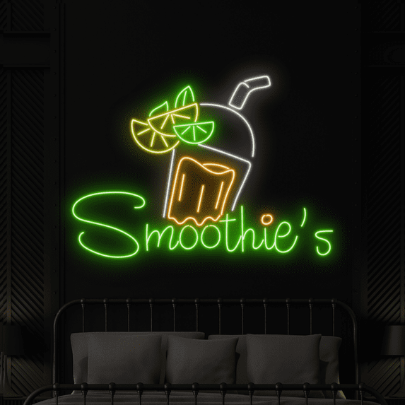 Craftnamesign Smoothie Neon Sign, Smoothie Shop LED Sign, Smoothie ...