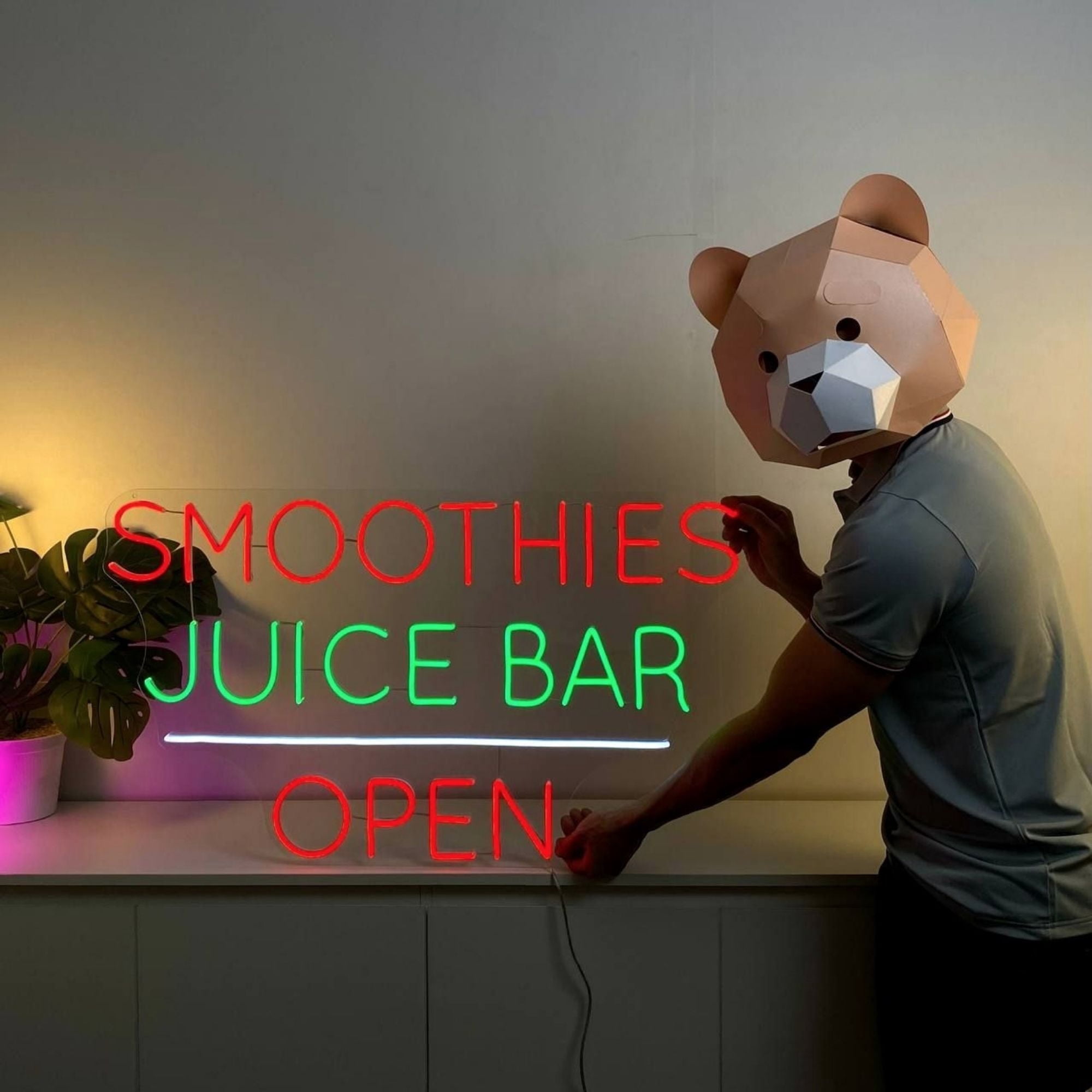 Craftnamesign Smoothies Juice Bar Open Neon Sign Wall Art, Smoothies ...