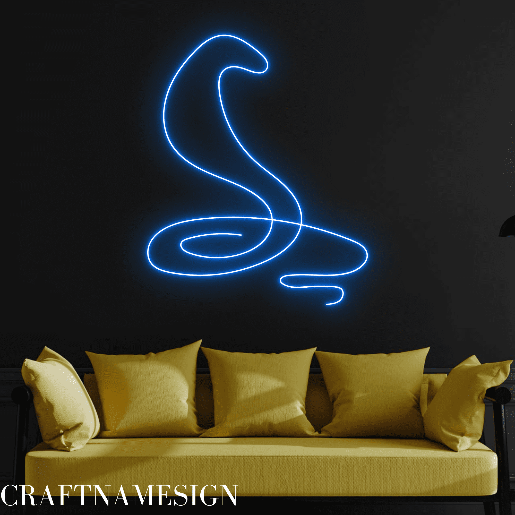 Craftnamesign Snake Line Art Neon Sign for Zoo Animal Shop Men Cave ...