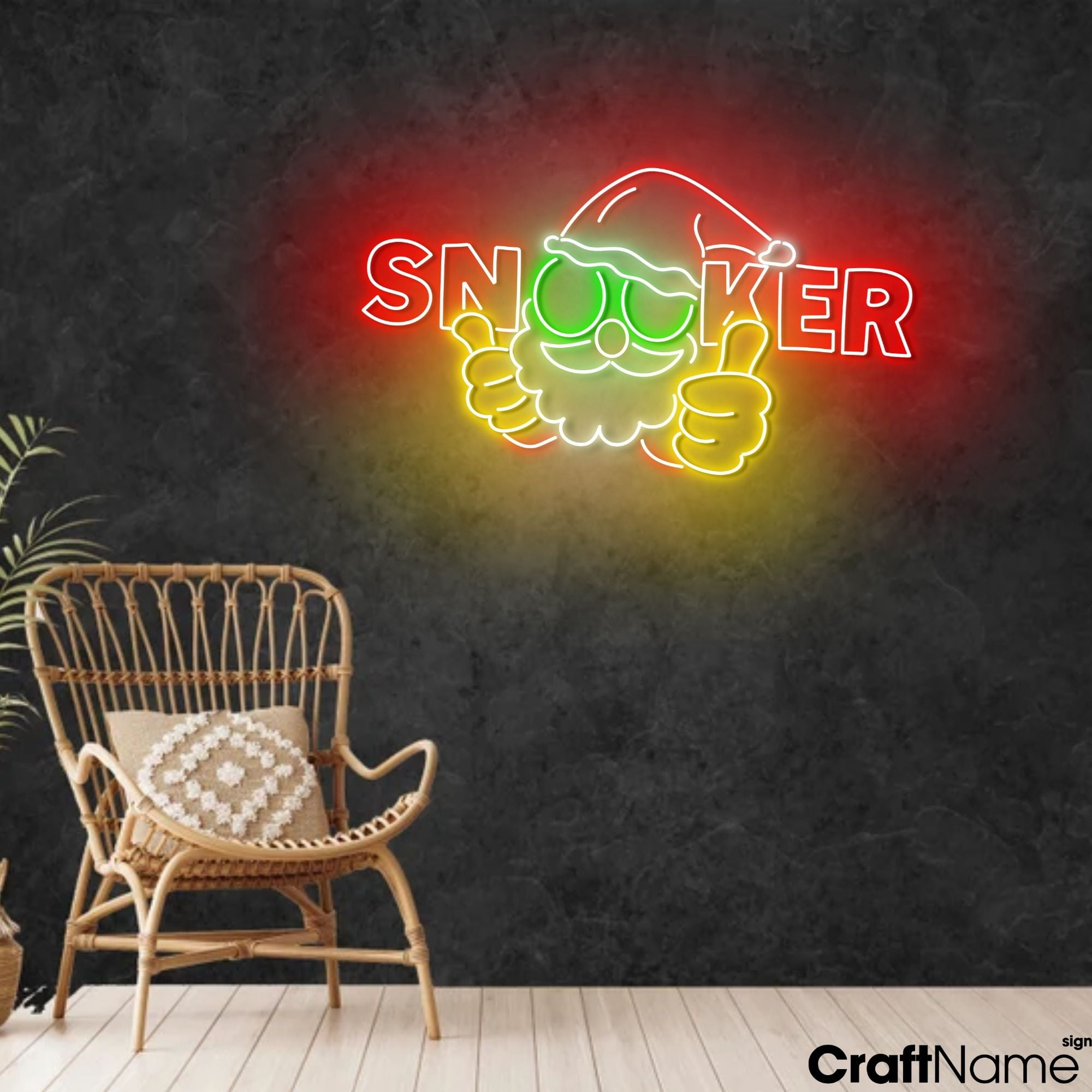 Craftnamesign Snooker Santa Neon Light, Billiard Club LED Sign ...