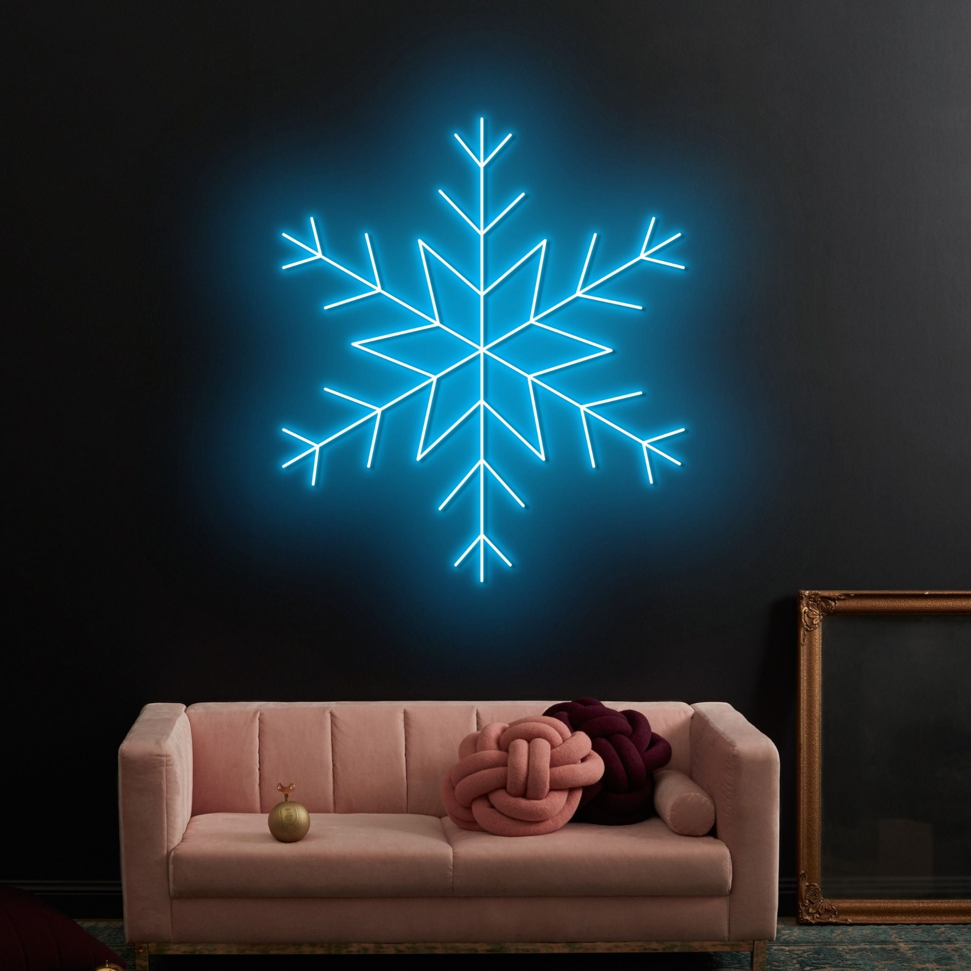 Craftnamesign Snowflake Neon Light, Snowflake Winter Led Sign ...
