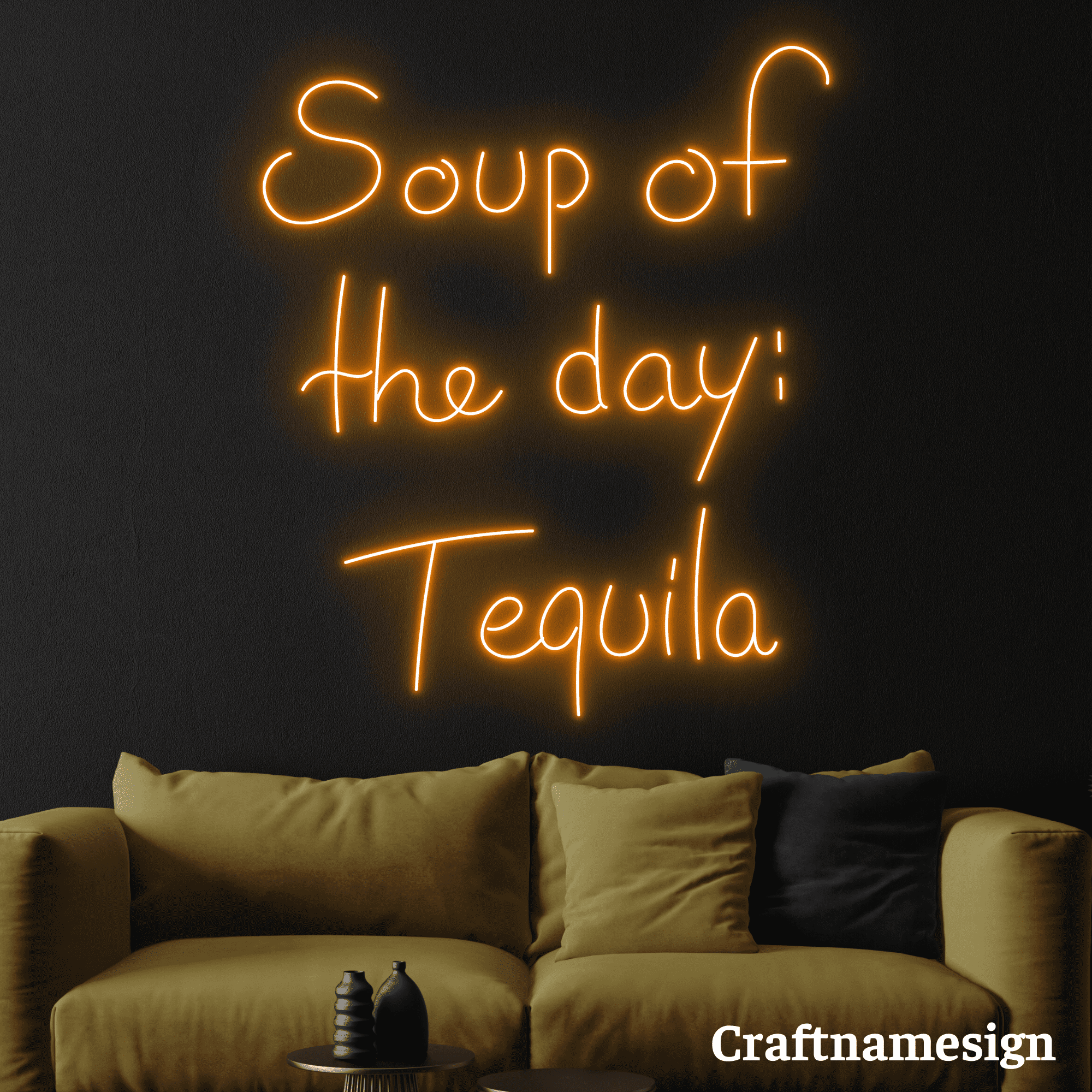 Craftnamesign Soup Of The Day Tequila Neon Sign for Restaurant Mexican ...