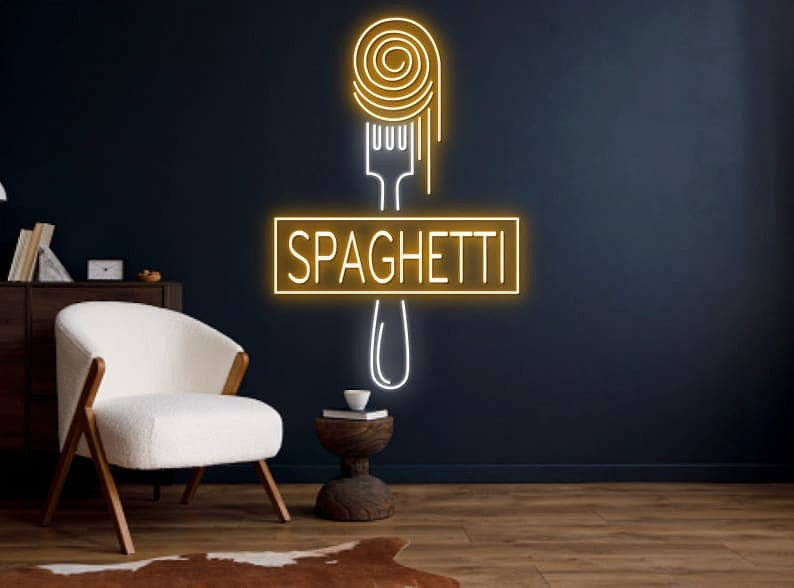 Craftnamesign Spaghetti Neon Sign, Spaghetti Restaurant Decor, Food ...